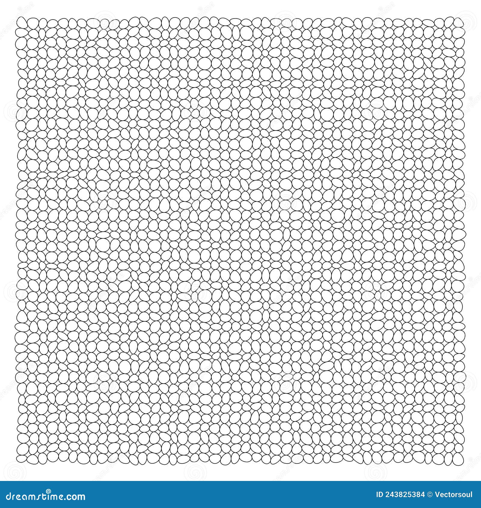 Rounded Stones, Pebbles, Rock Wall Pattern and Texture Stock Vector ...