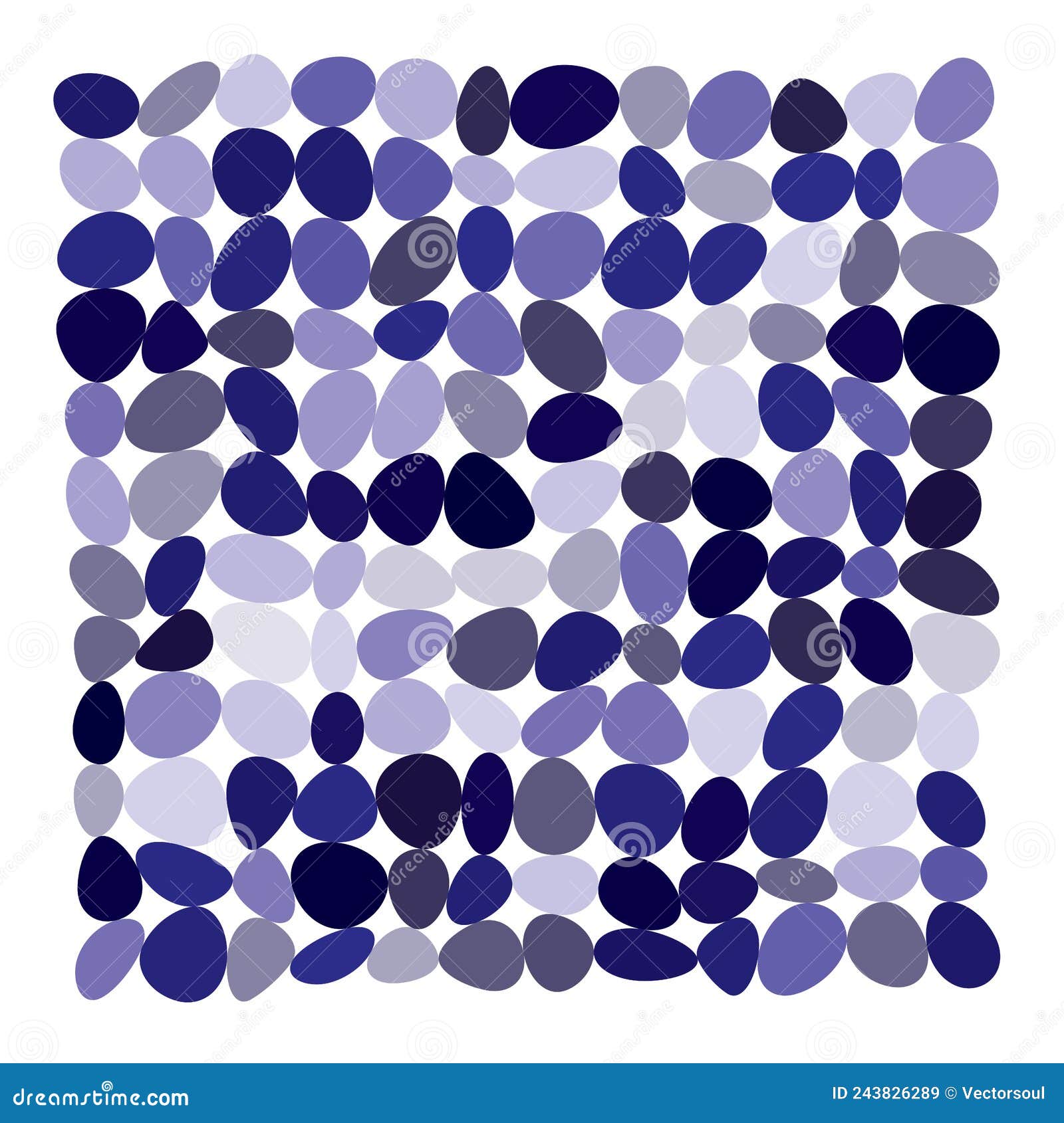 Rounded Stones, Pebbles, Rock Wall Pattern and Texture Stock Vector ...