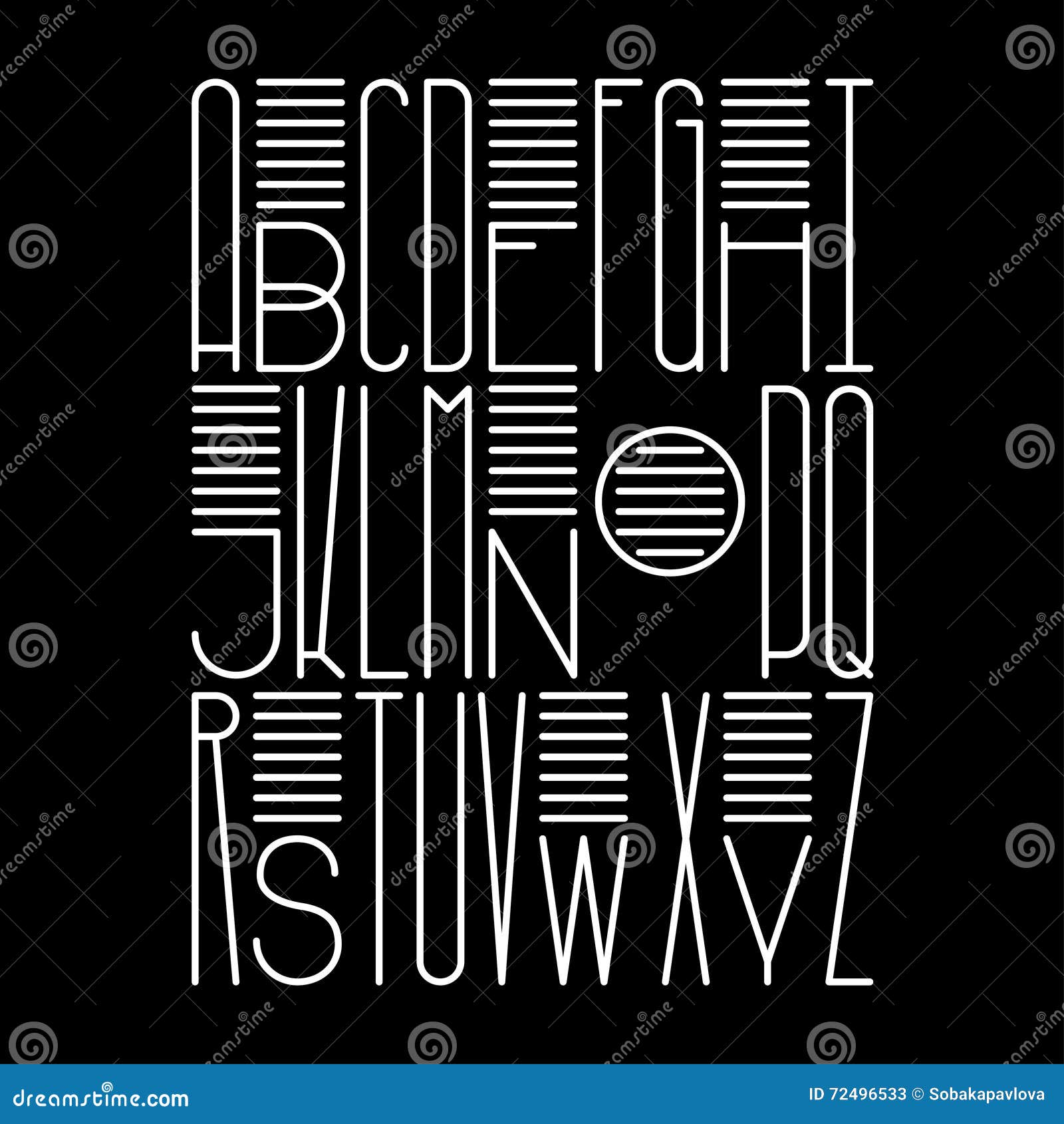 Vector Latin Alphabet, Cursive Font. Handwritten Letters ...