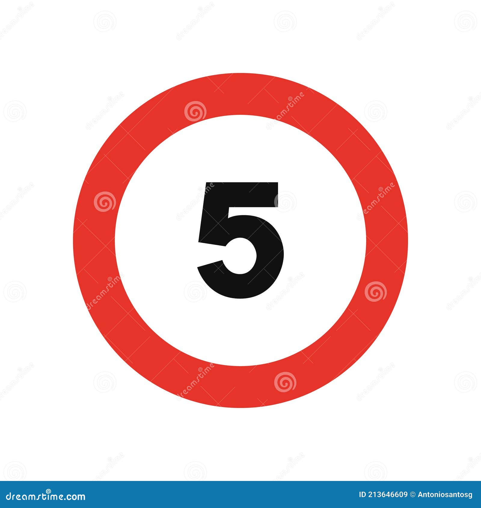 Rounded Traffic Signal In Blue, Red And White, Isolated On White ...