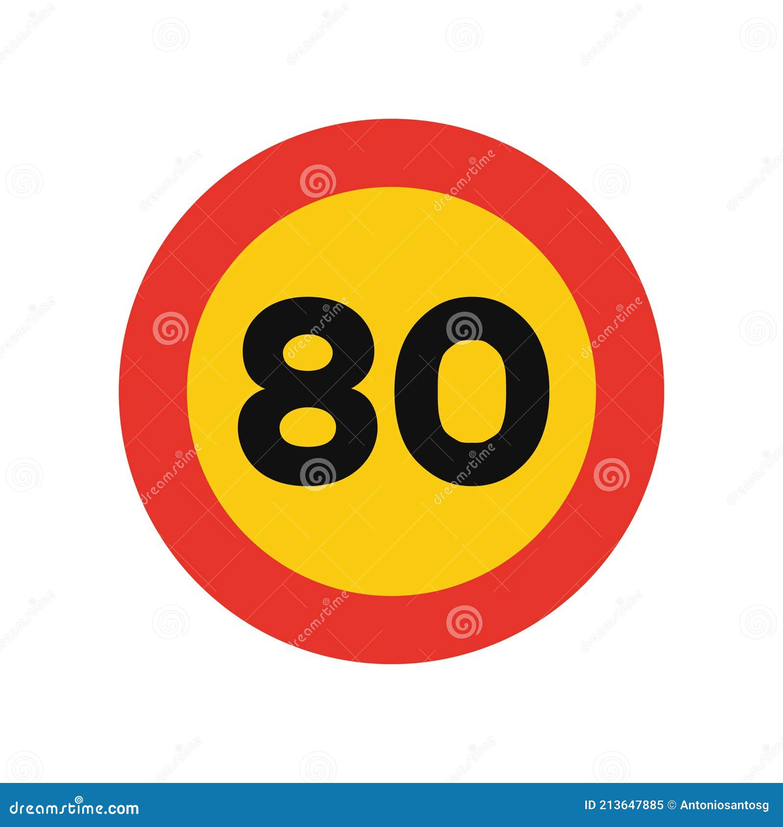 Rounded Traffic Signal in Yellow and Red, Isolated on White Background ...