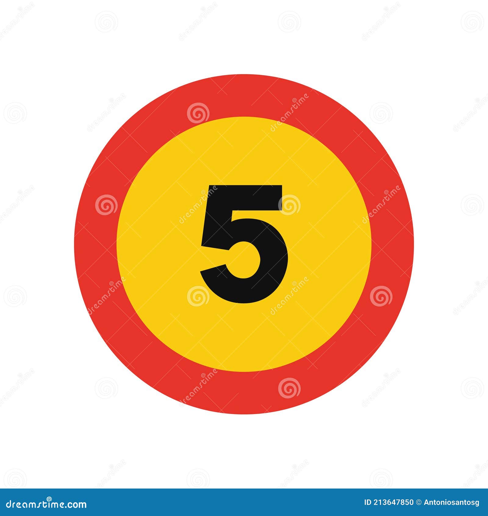 Rounded Traffic Signal in Yellow and Red, Isolated on White Background ...