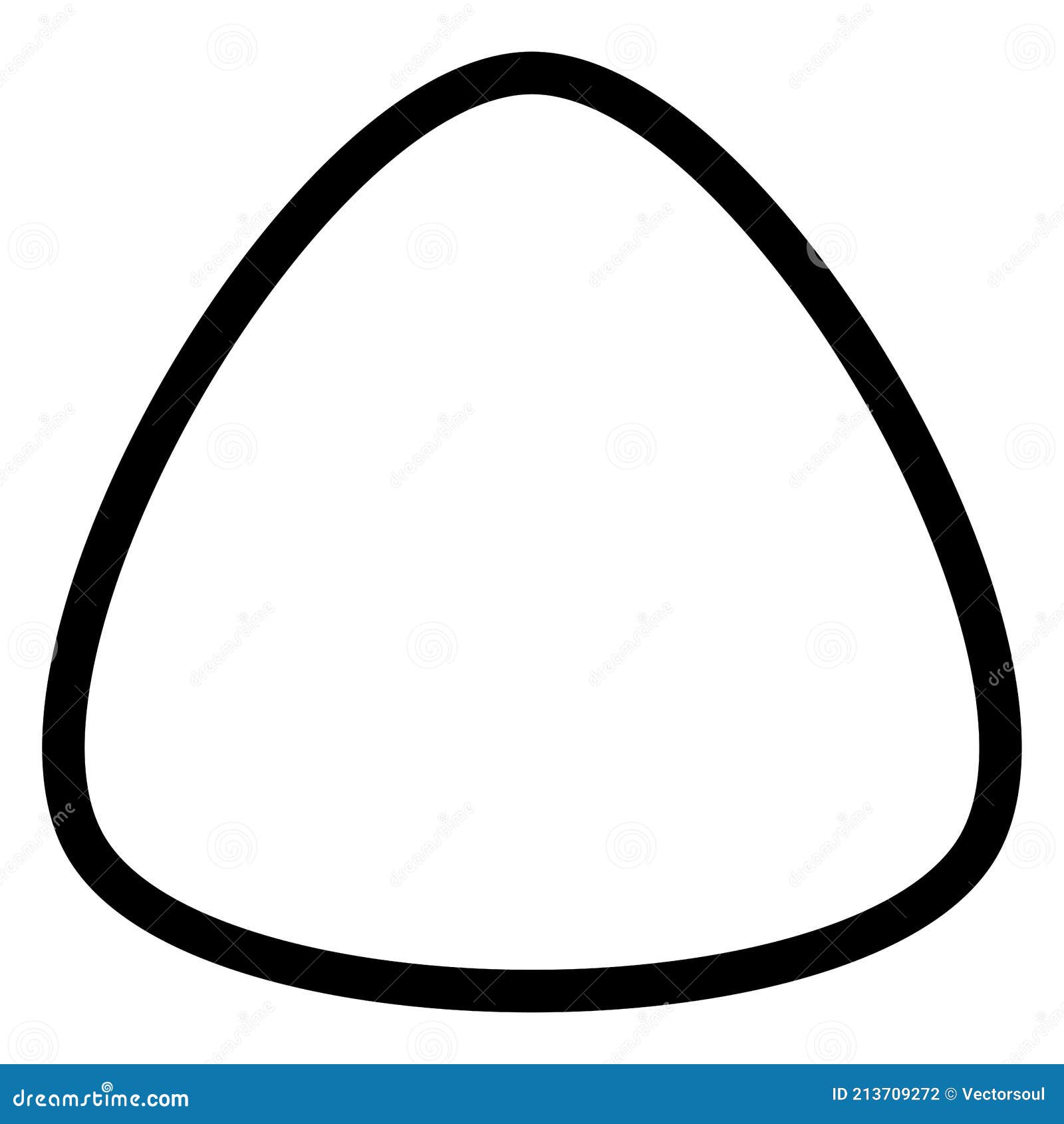 Rounded Triangle Contour, Outline Shape. Soft, Smooth Design Element ... Rounded Triangle Contour, Outline Shape. Soft, Smooth Design Element ...
