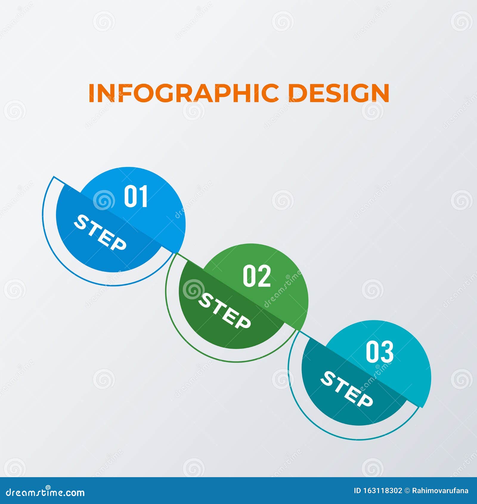 Rounded Visualized Numbers Infographic Template Design. Business ...