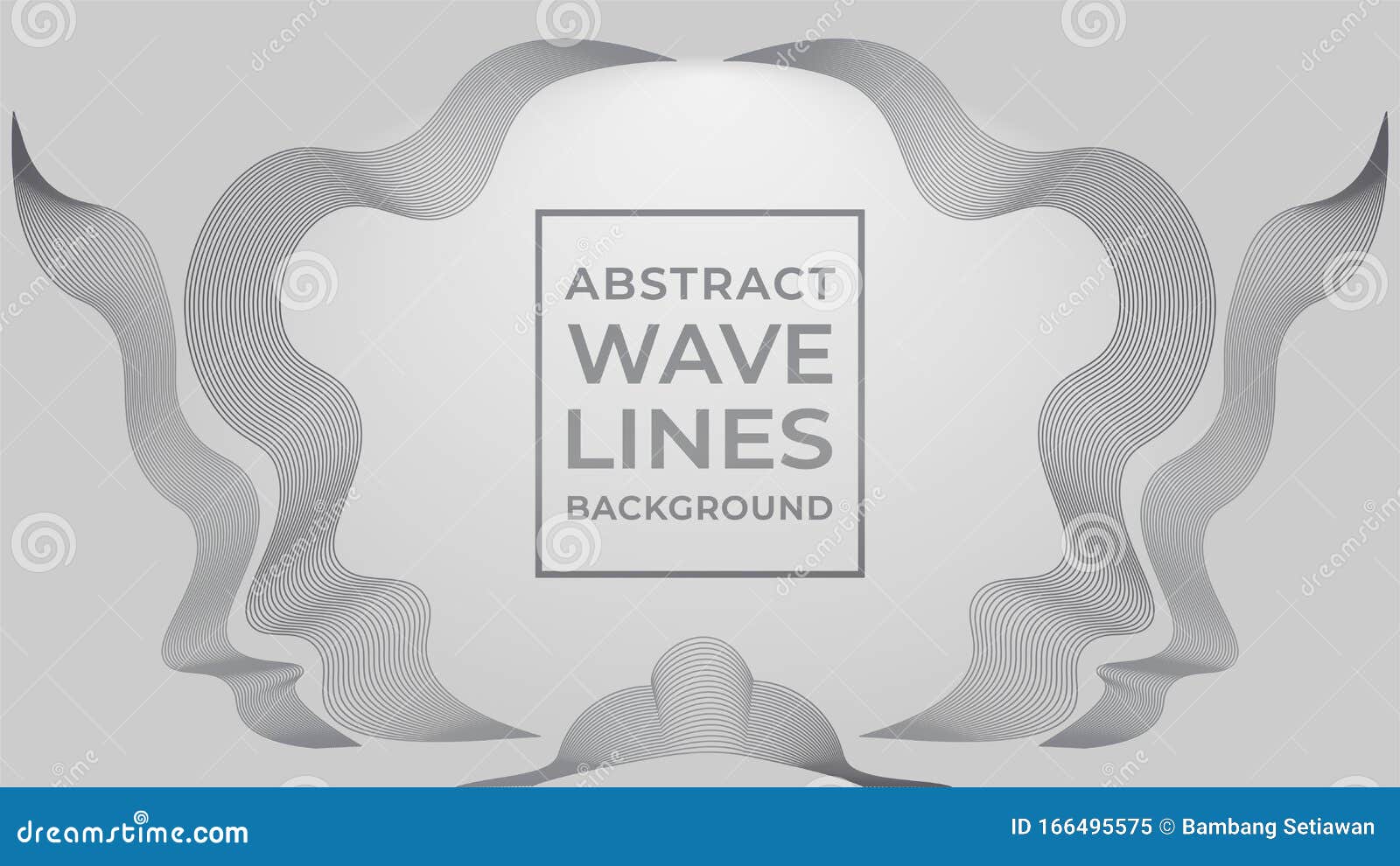 Rounded Wave Frame Concept, Abstract Wave Line Background Design Vector ...