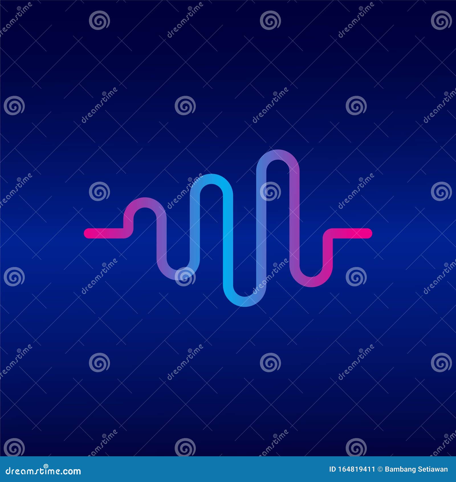 Rounded Wave Line Music, Audio Spectrum Vektor Abbildung - Illustration ...