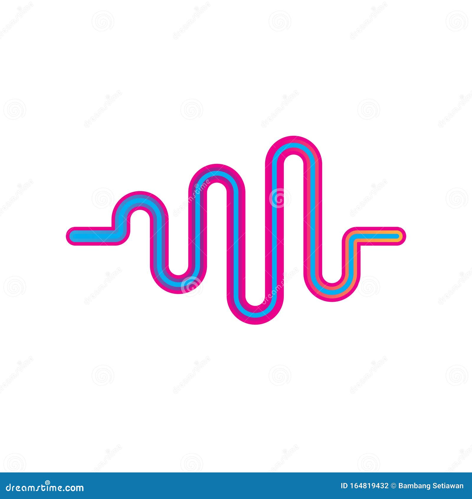 Rounded Wave Line Music, Audio Spectrum Stock Vector - Illustration of ...