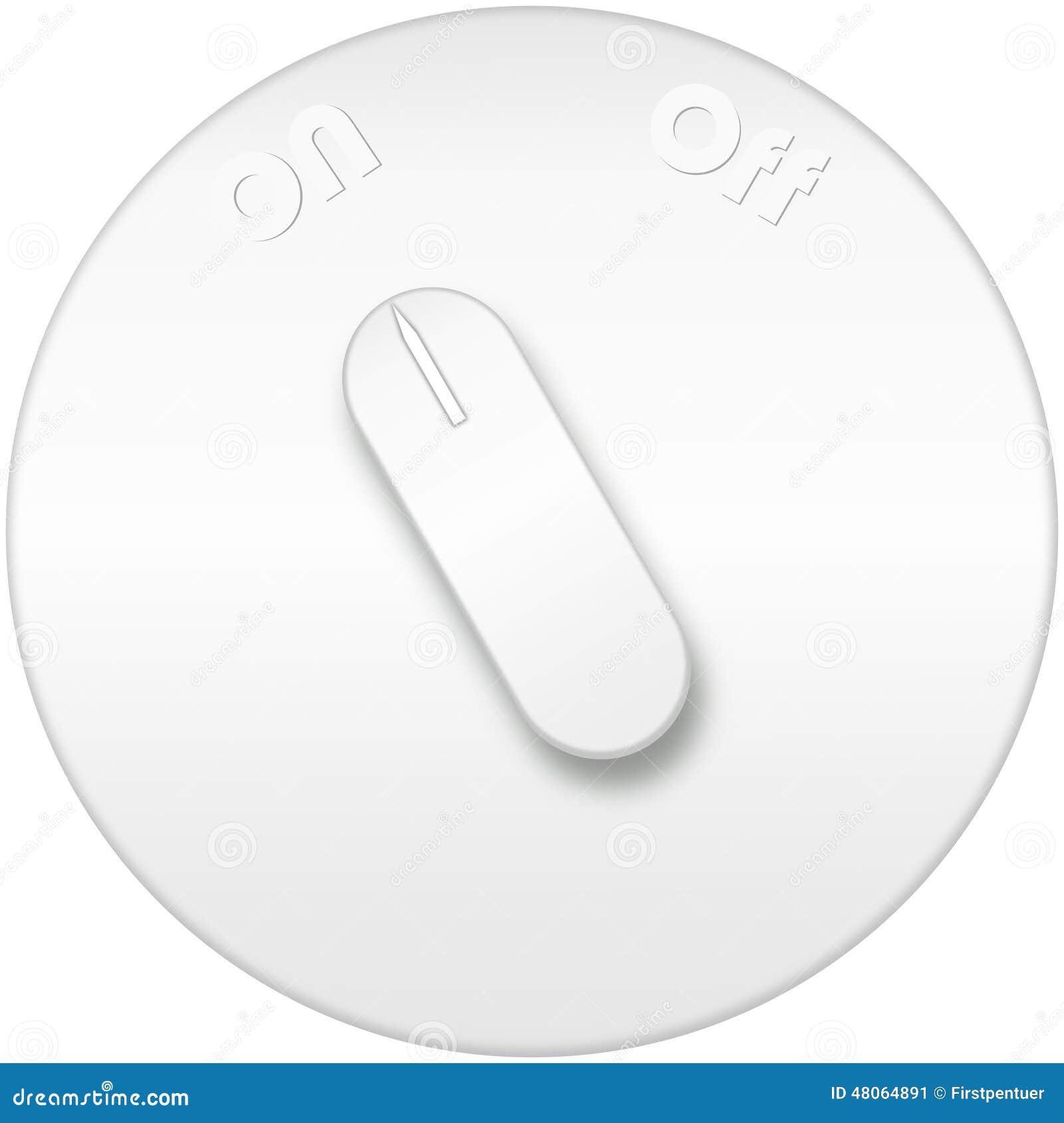 Rounded White Wall Power Switch Stock Illustration - Illustration of ...