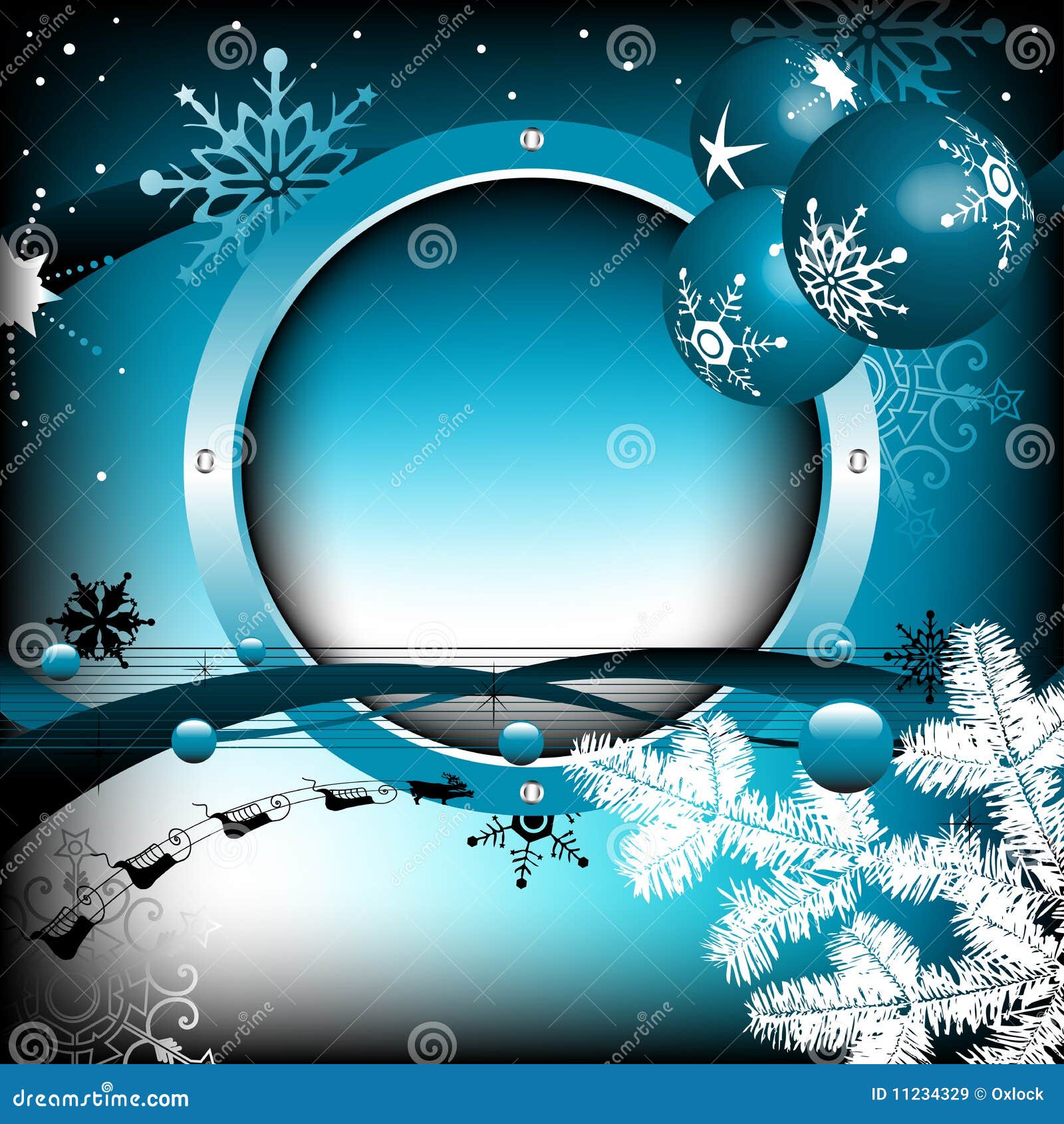 Rounded winter frame stock vector. Illustration of december - 11234329