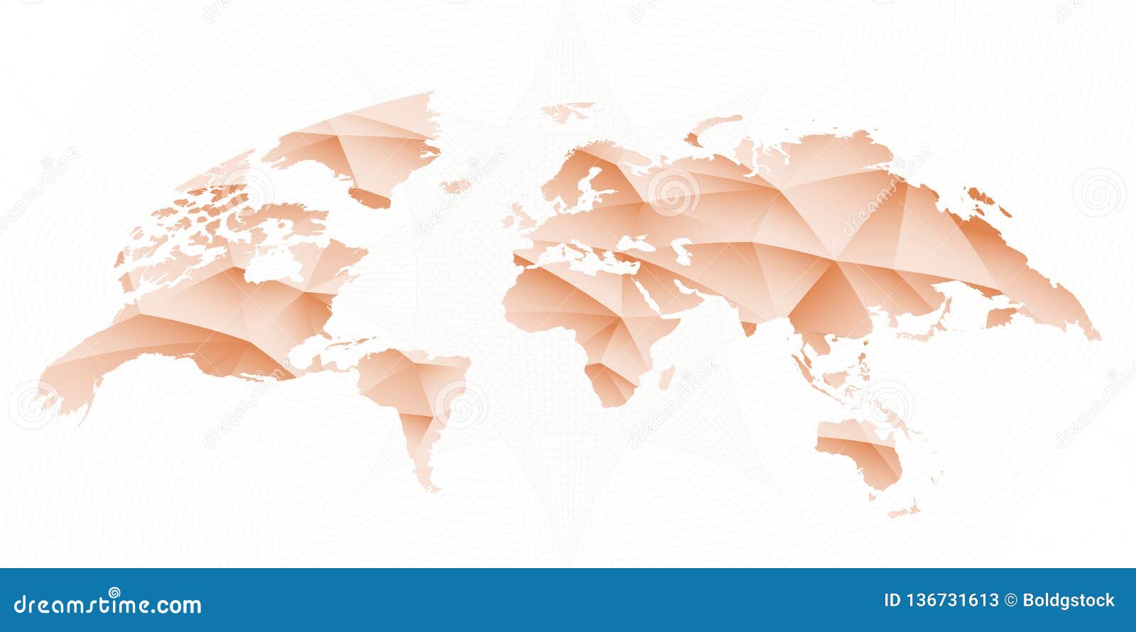 Rounded World Map. Vector Illustration Stock Vector - Illustration of ...