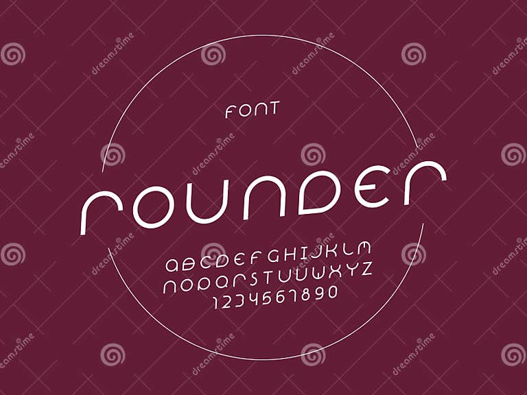 Rounder Cursive Font. Vector Alphabet Stock Vector - Illustration of ...