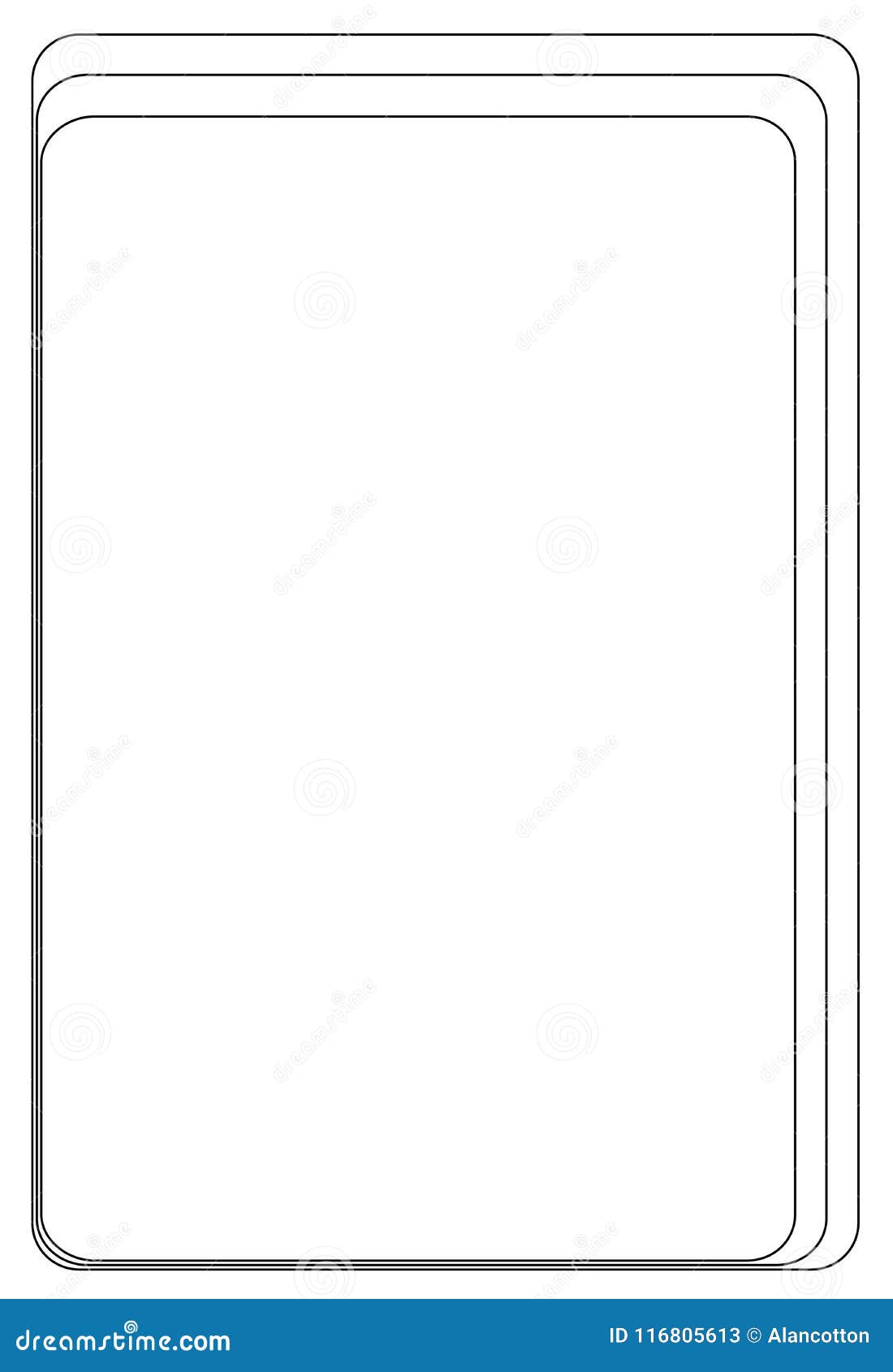 Rounder Page Border Isolated Background Stock Vector - Illustration of ...