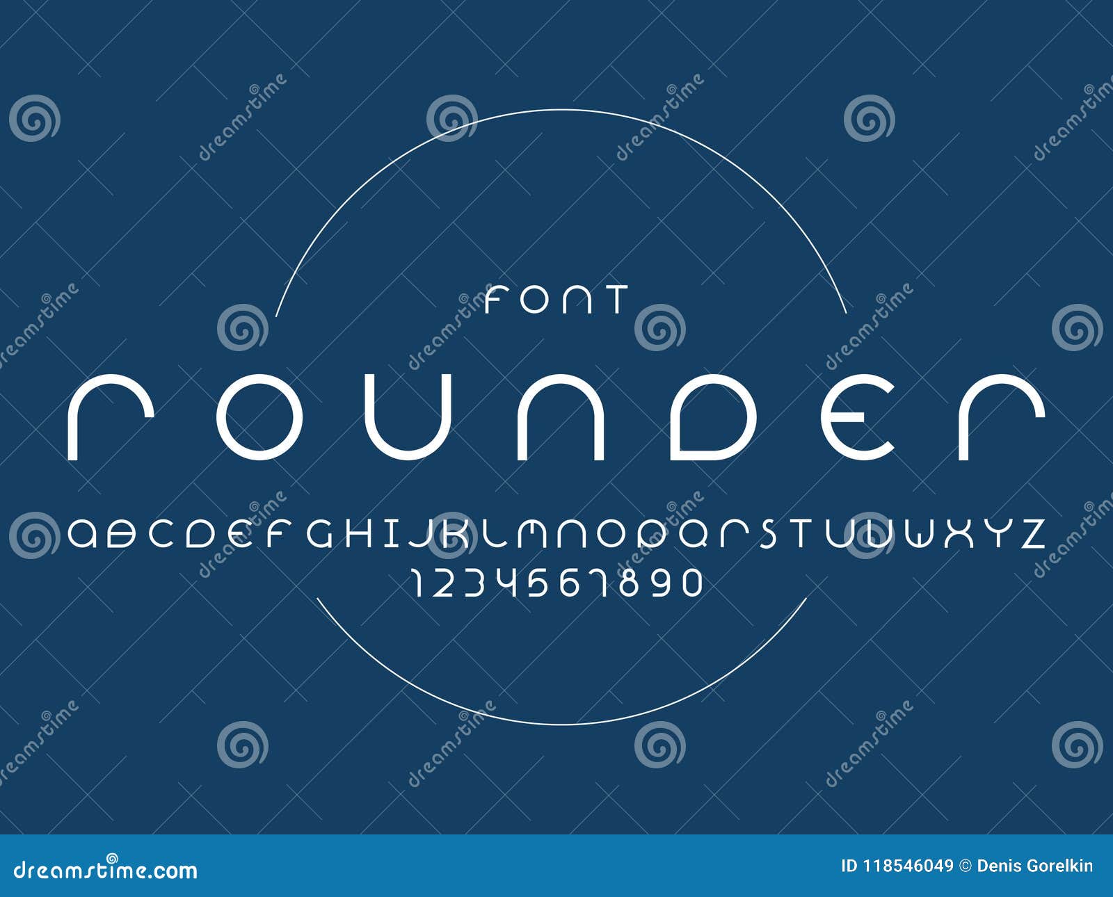 Rounder Regular Font. Vector Alphabet Stock Vector - Illustration of ...