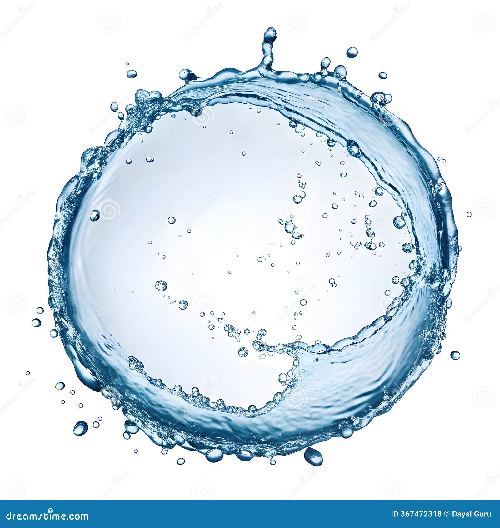 Rounder Water Splash Over Transparent Background Isolated On White ...