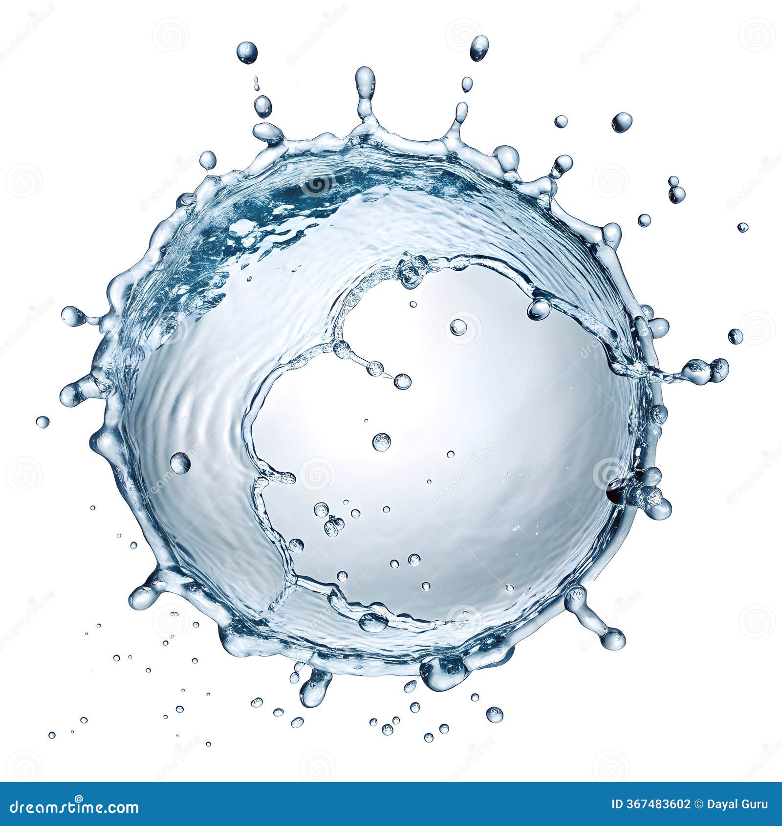 Rounder Water Splash Over Transparent Background Isolated On White ...