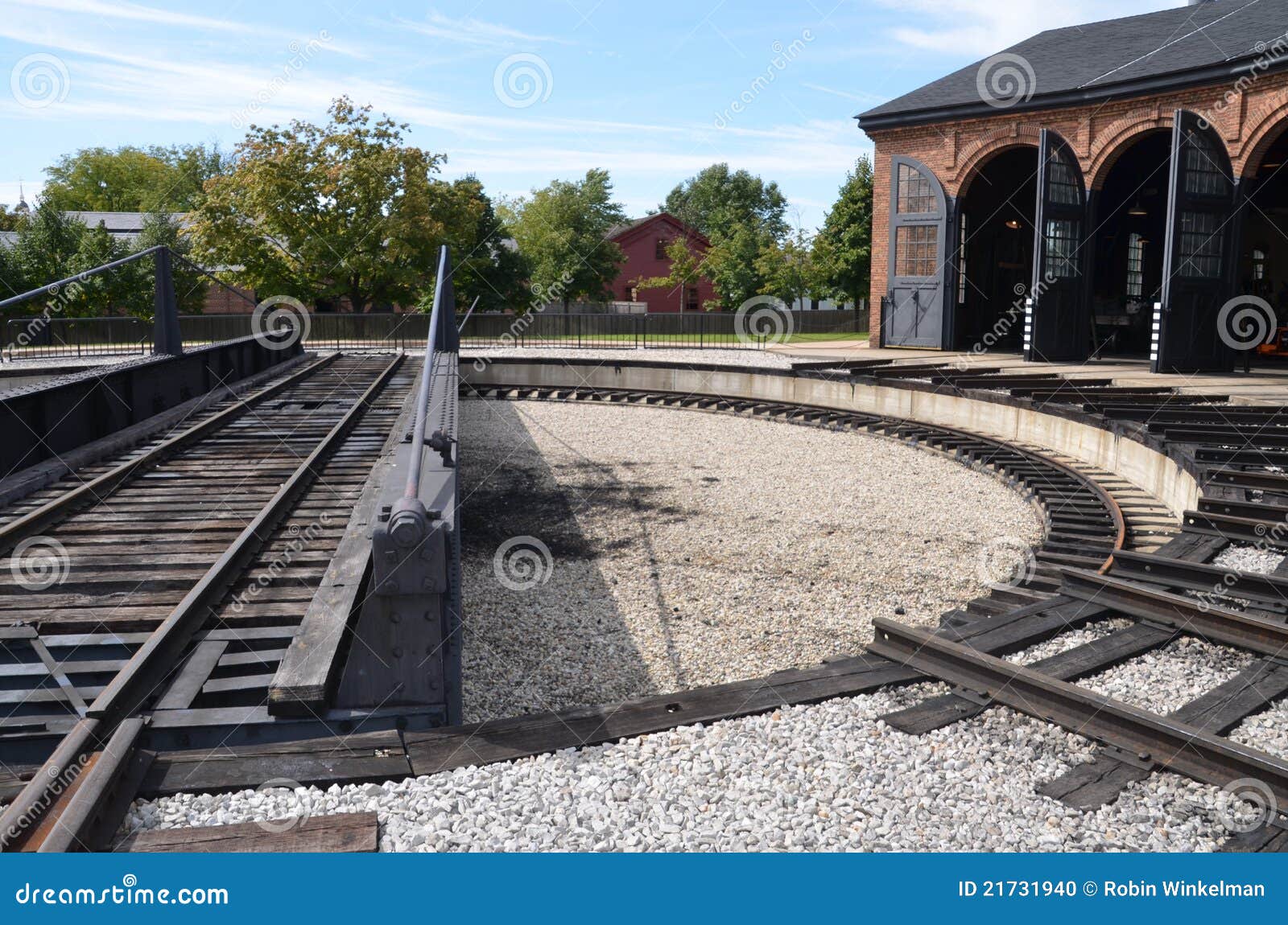 The roundhouse stock photo. Image of track, railroad - 21731940