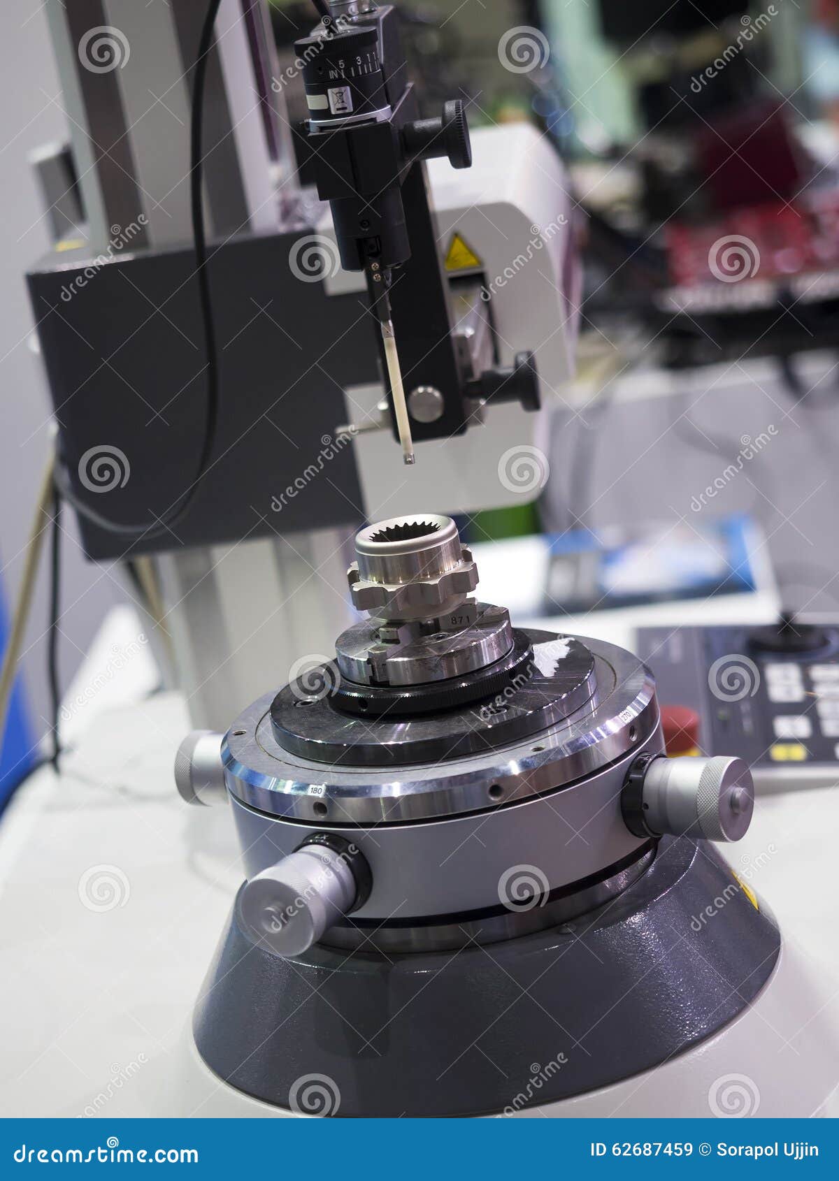Roundness tester machine stock image. Image of laboratory - 62687459