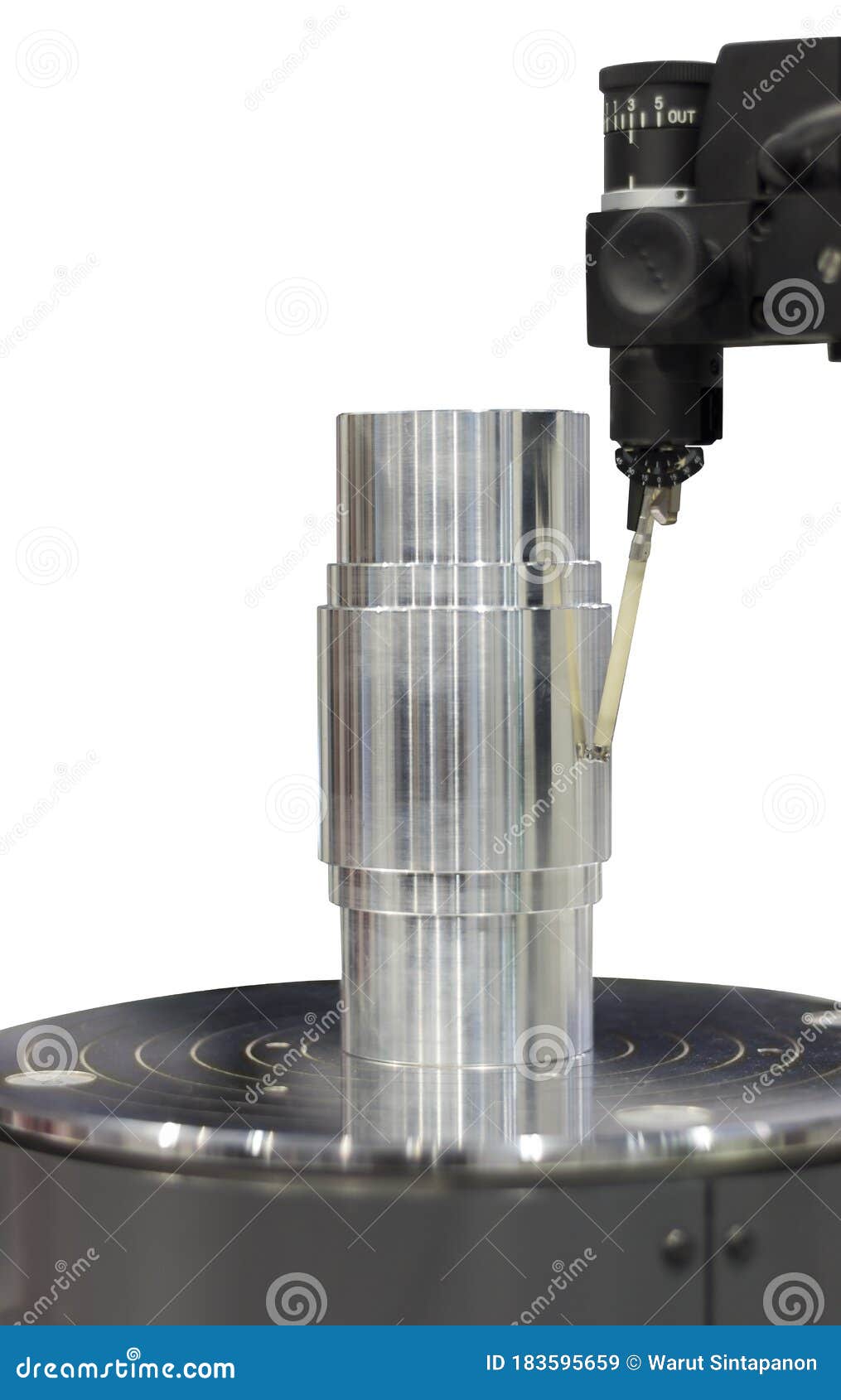 Roundness Tester Measuring Workpiece on Turntable Stock Image - Image ...