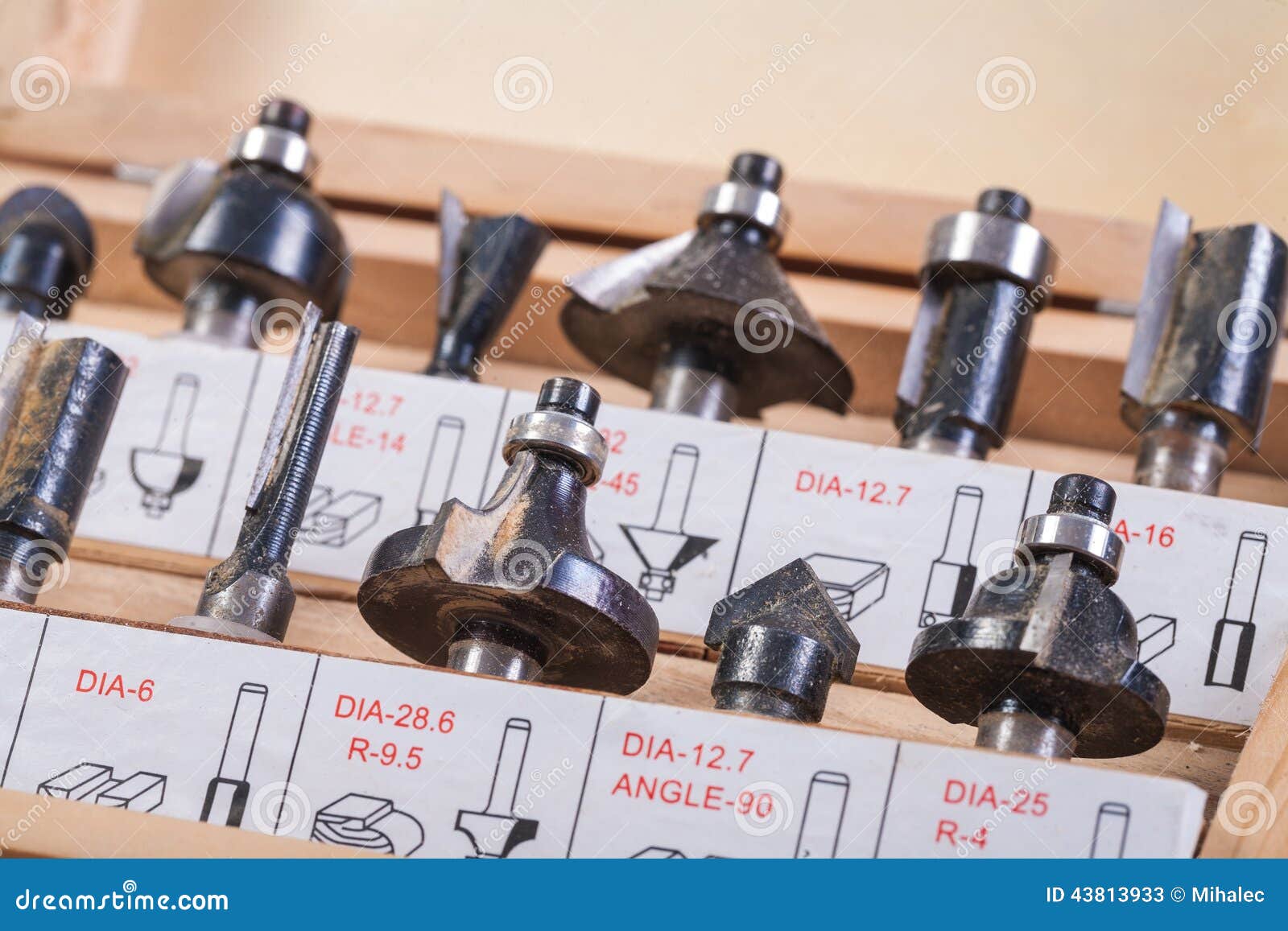 Roundover Router Bits for Woodworking Stock Image - Image of carpentry ...