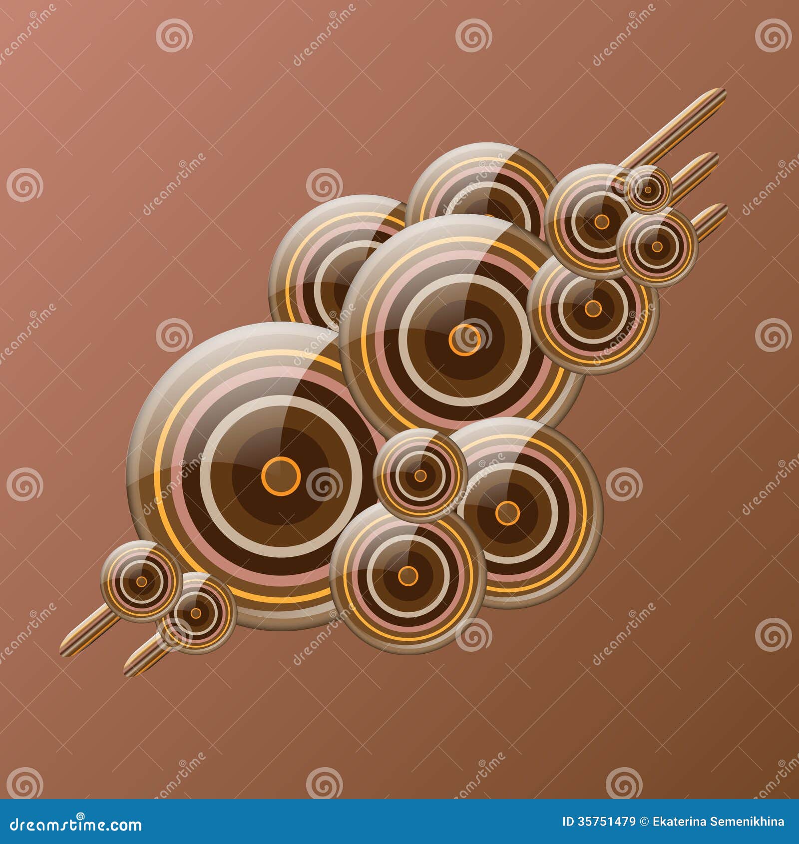 Rounds stock vector. Illustration of design, yellow, round - 35751479