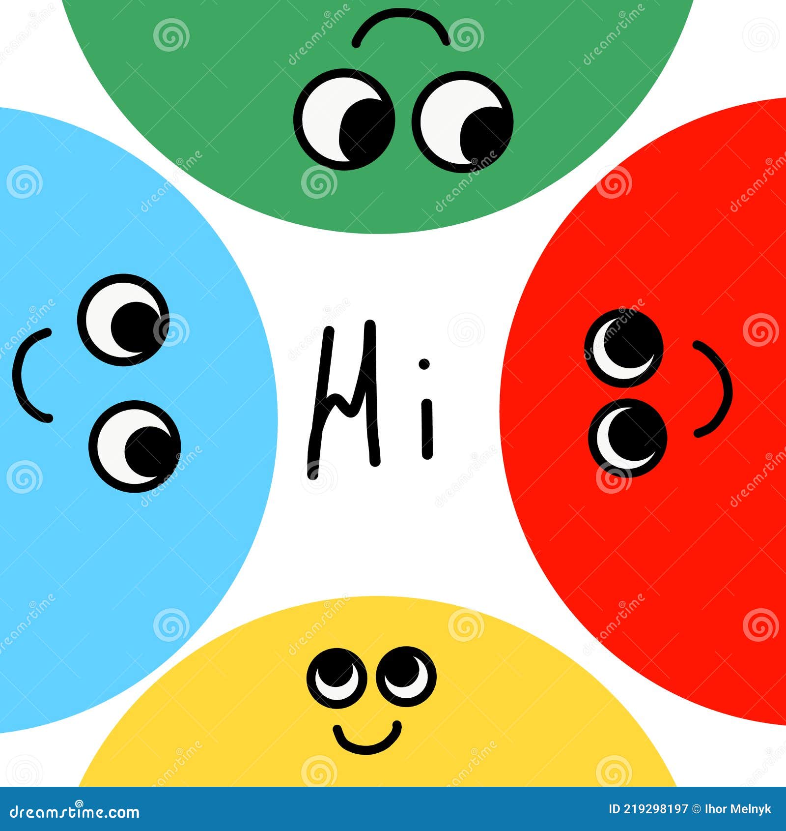 Rounds with face stock vector. Illustration of feeling - 219298197