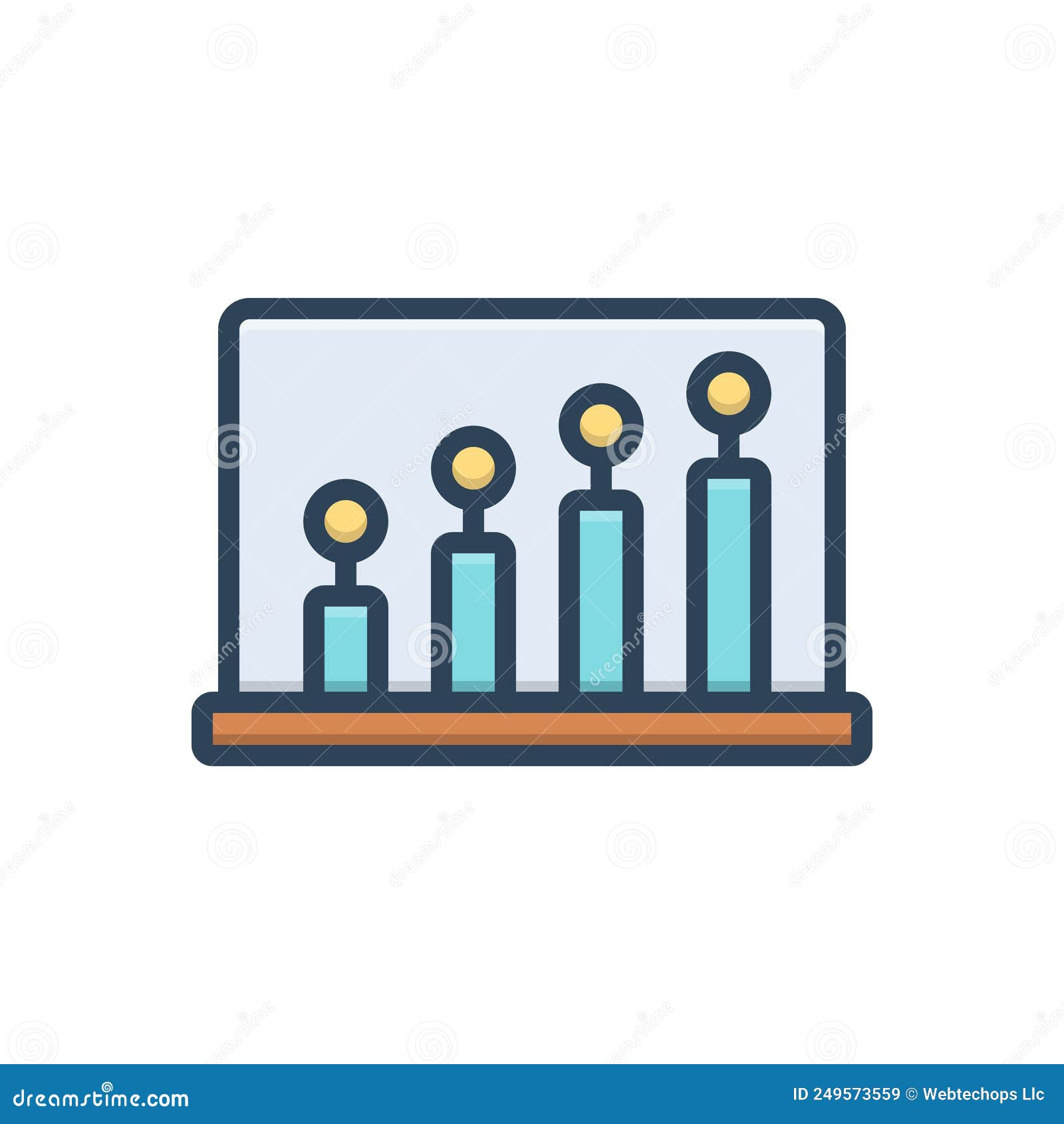 Color Illustration Icon for Rounds, Encircle and Graph Stock Vector ...