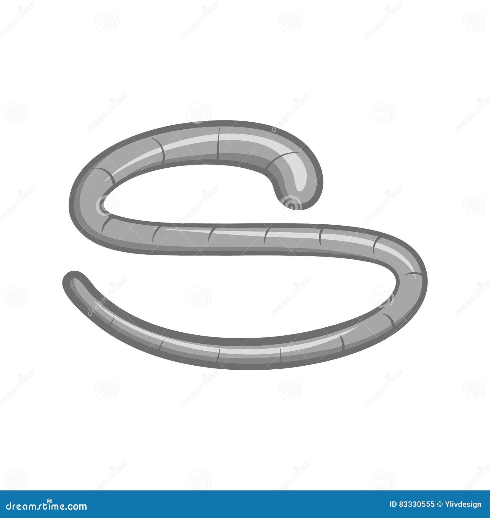 Roundworm Icon, Black Monochrome Style Stock Vector - Illustration of ...
