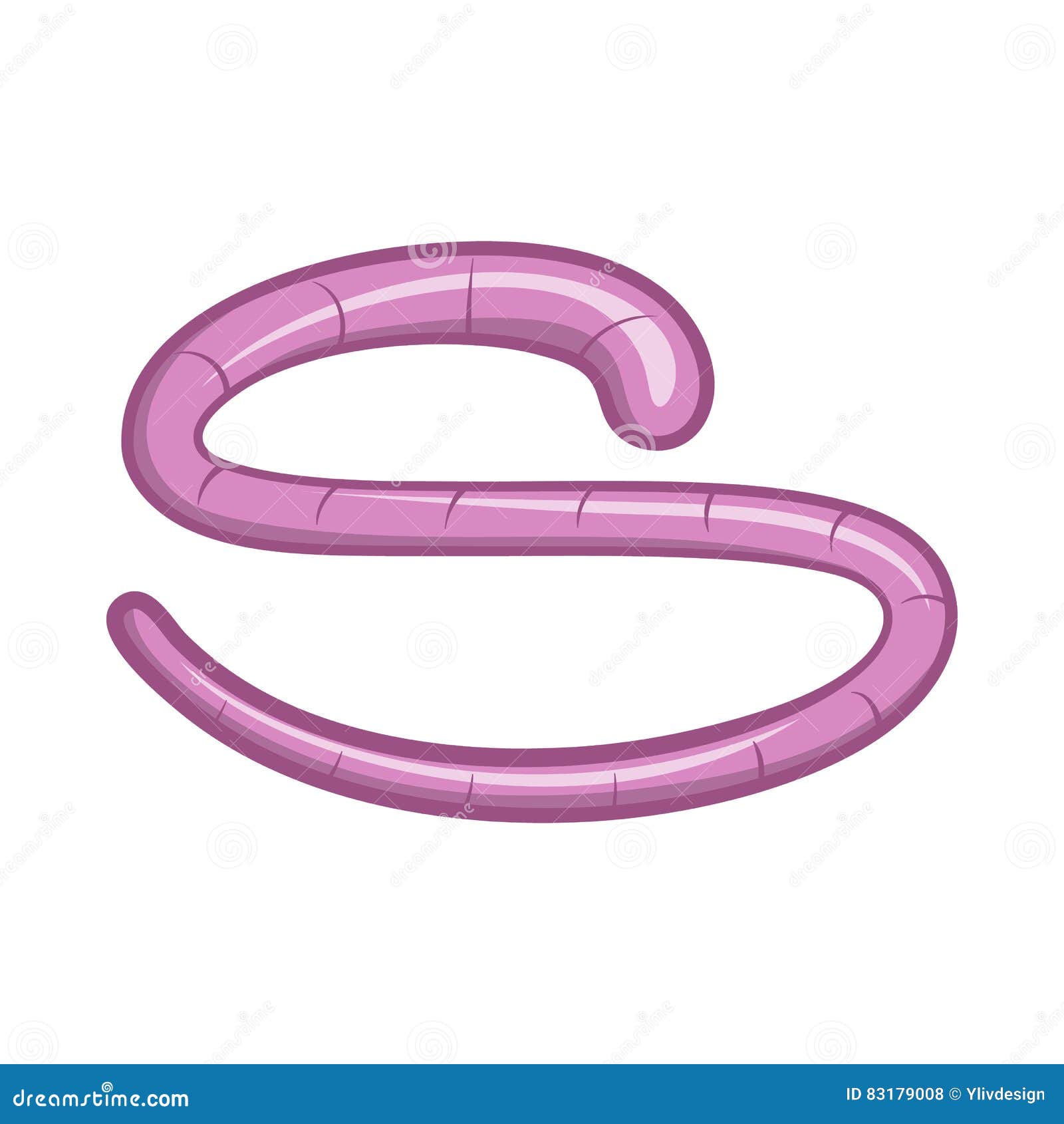 Roundworm Icon in Cartoon Style Stock Vector - Illustration of ...
