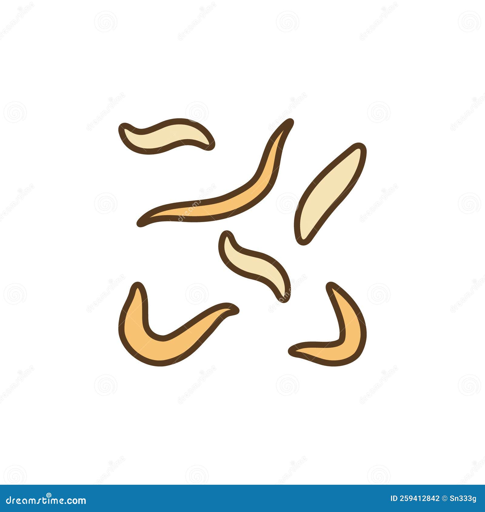 Roundworm Infection Outline Vector Nematodes Concept Icon ...
