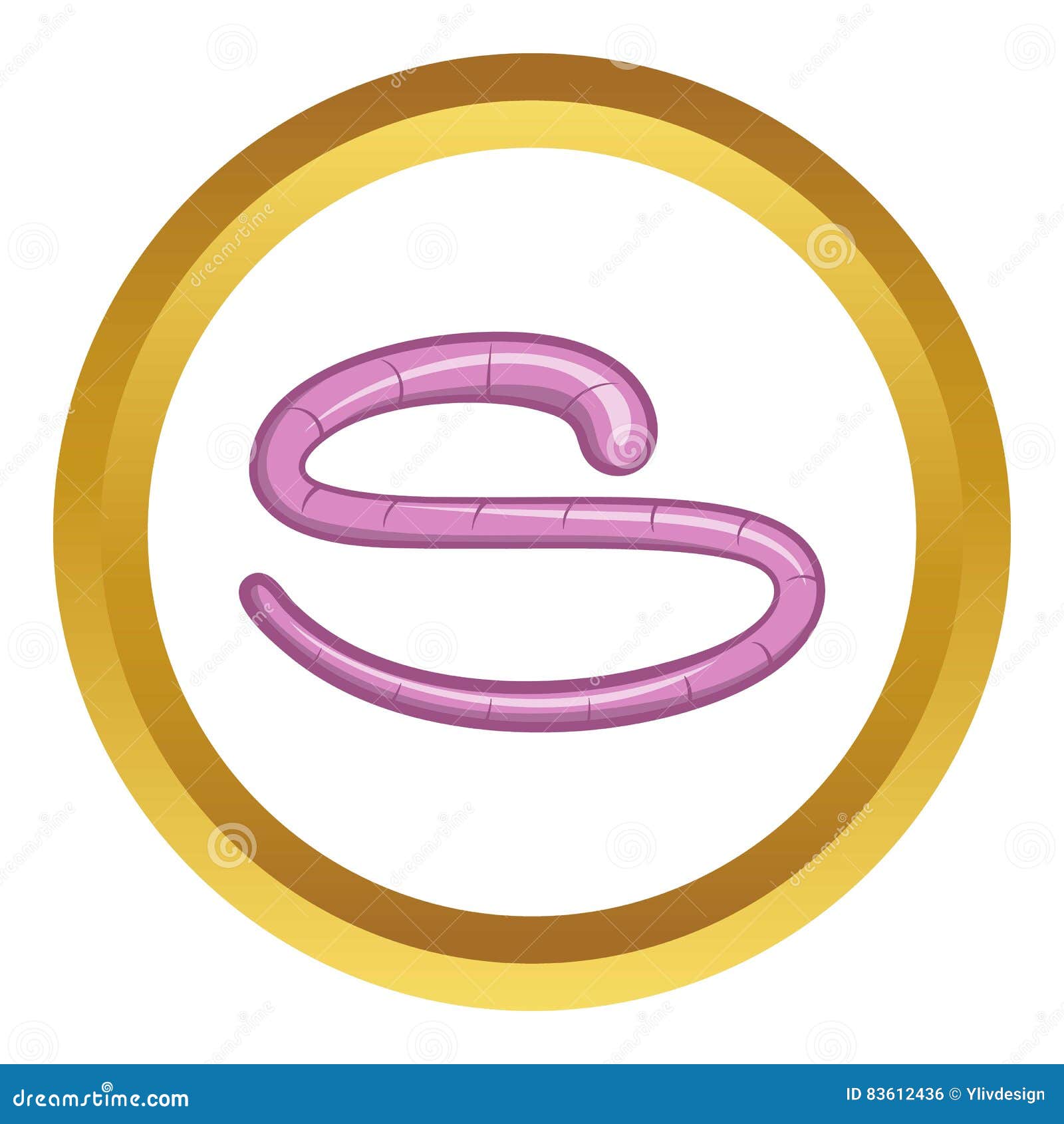 Roundworm Vector Concept Colored Icon Or Sign | CartoonDealer.com ...