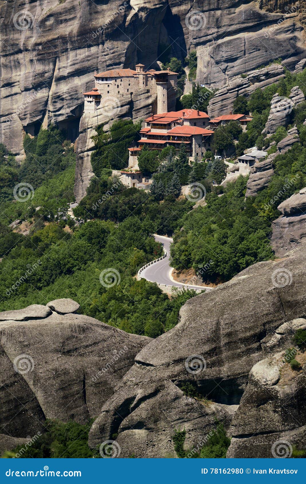 Rousanou Monasteries, Meteora, Greece Stock Photo - Image of climb ...