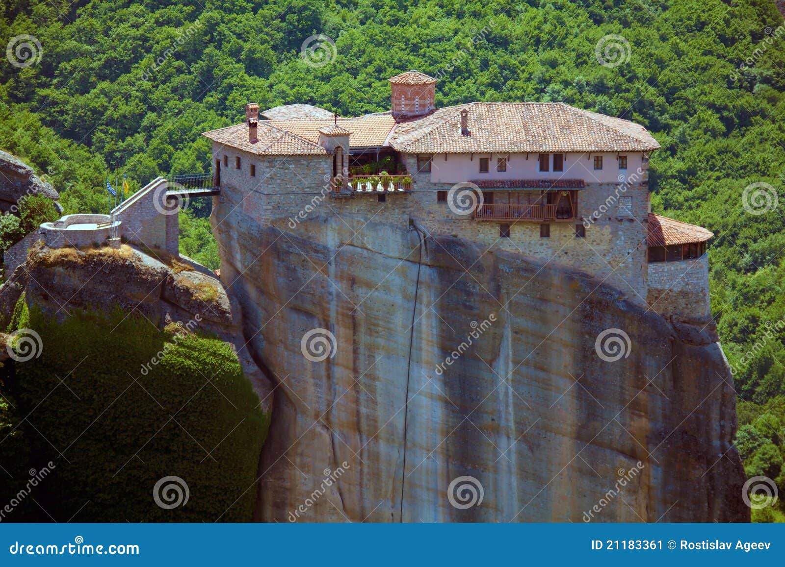 Roussanou Monastery, Meteora Stock Image - Image of belief, orthodox ...