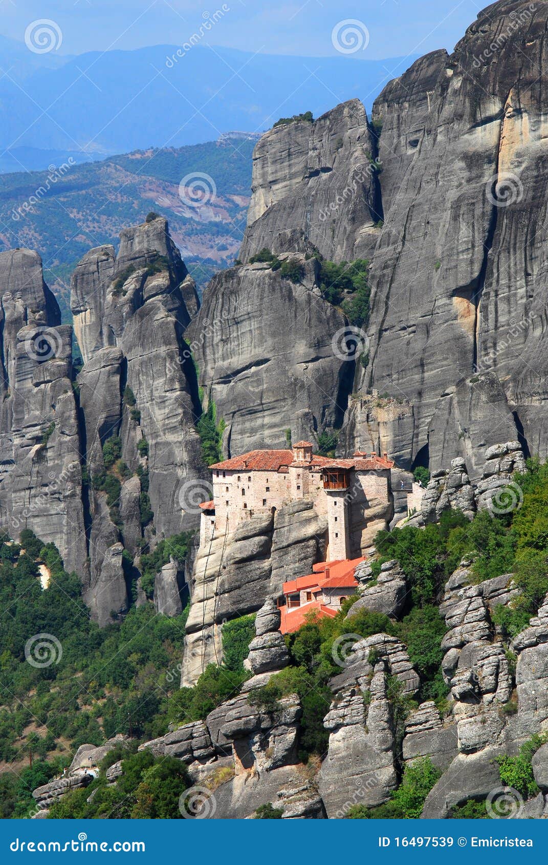 Roussanou Monastery at Meteora, Greece Stock Image - Image of eastern ...