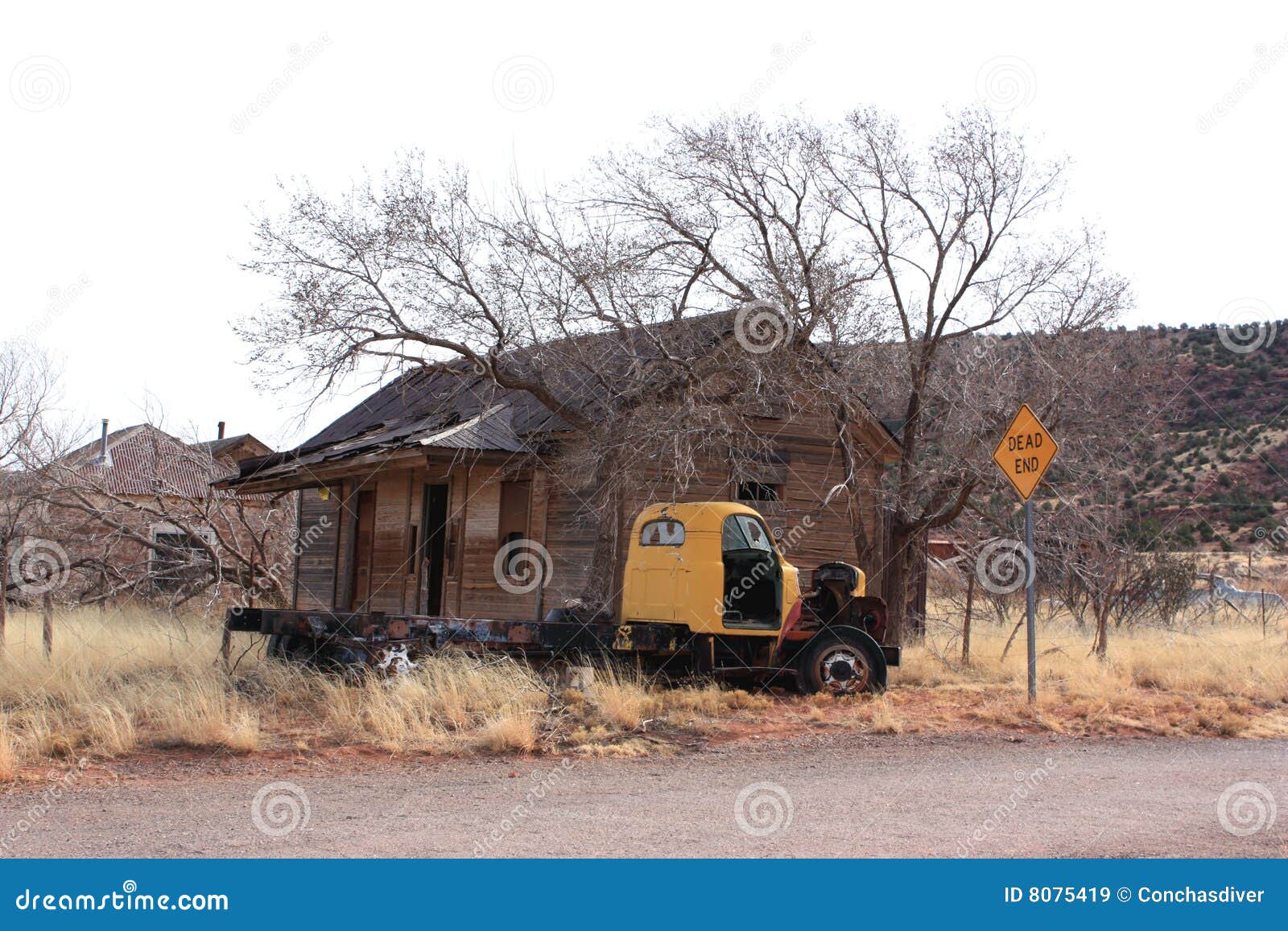 Route 66 dead end stock image. Image of ghost, route, truck - 8075419