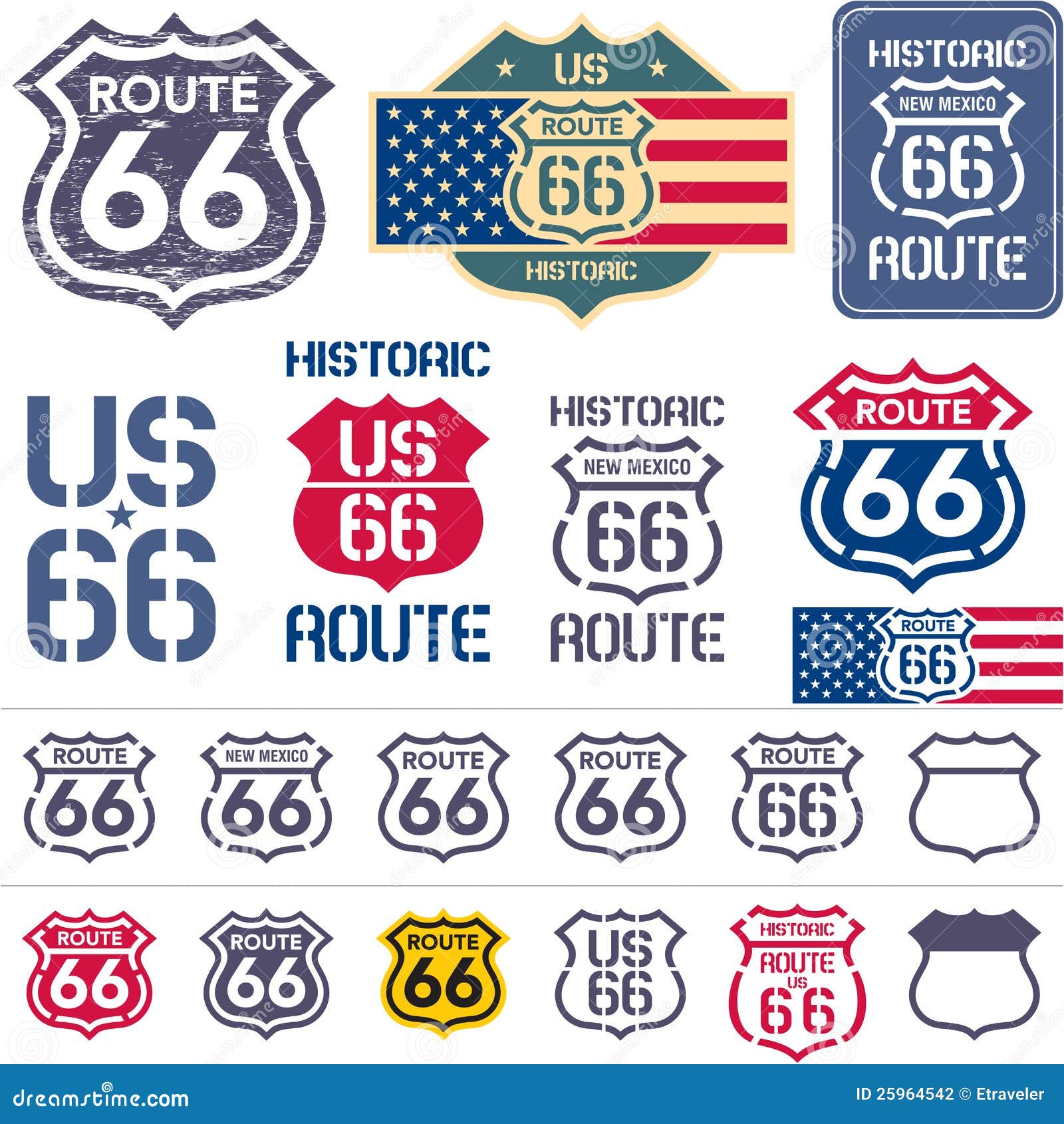 10 Route Sign Icon. Vector Road 10 Highway Interstate American Freeway ...