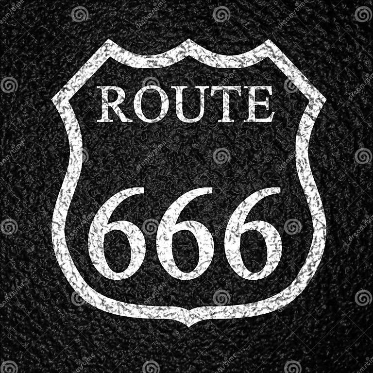 Route 666 stock illustration. Illustration of sign, isolated - 6537184