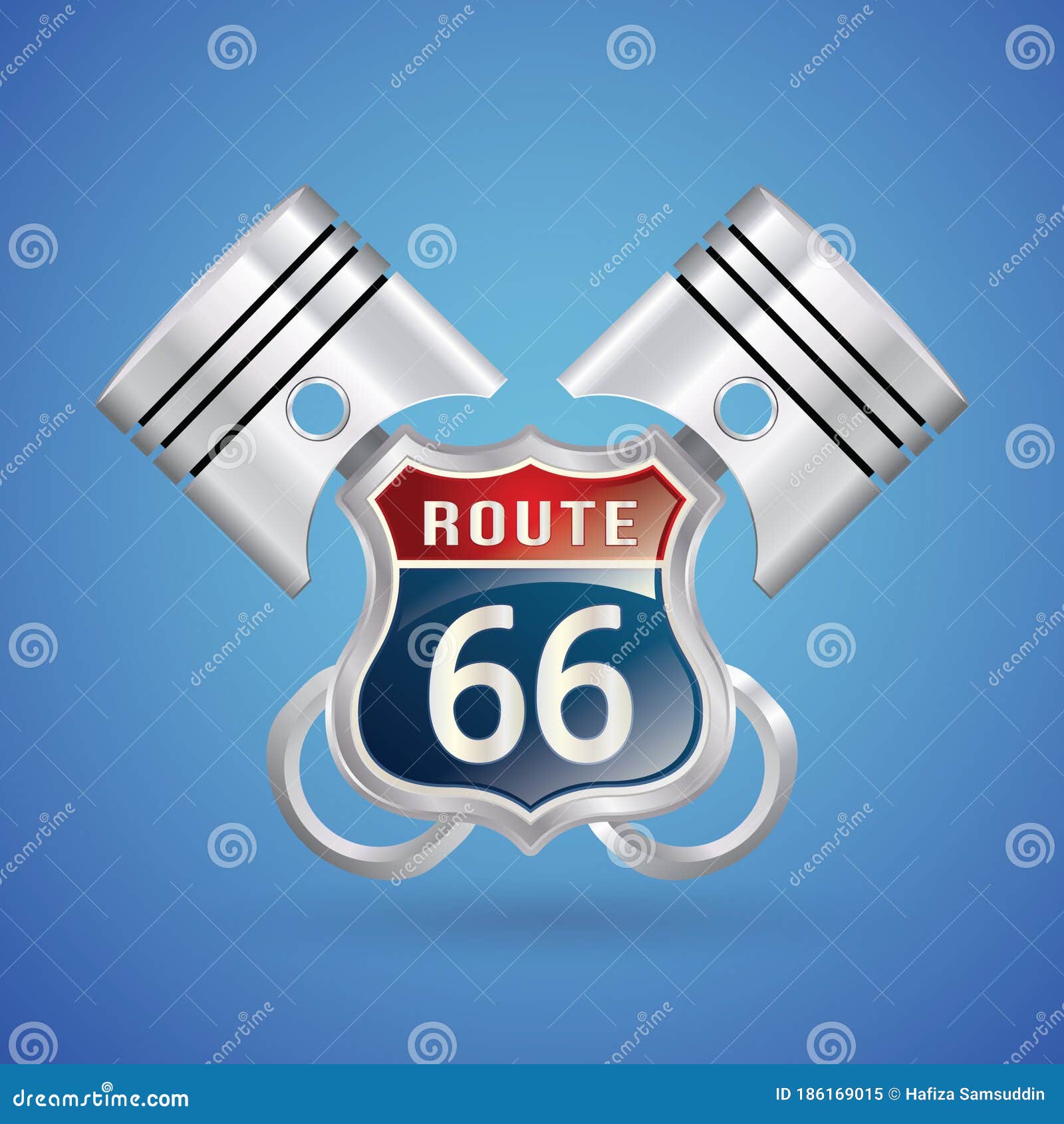Route 66 Badge. Vector Illustration Decorative Design Stock Vector ...