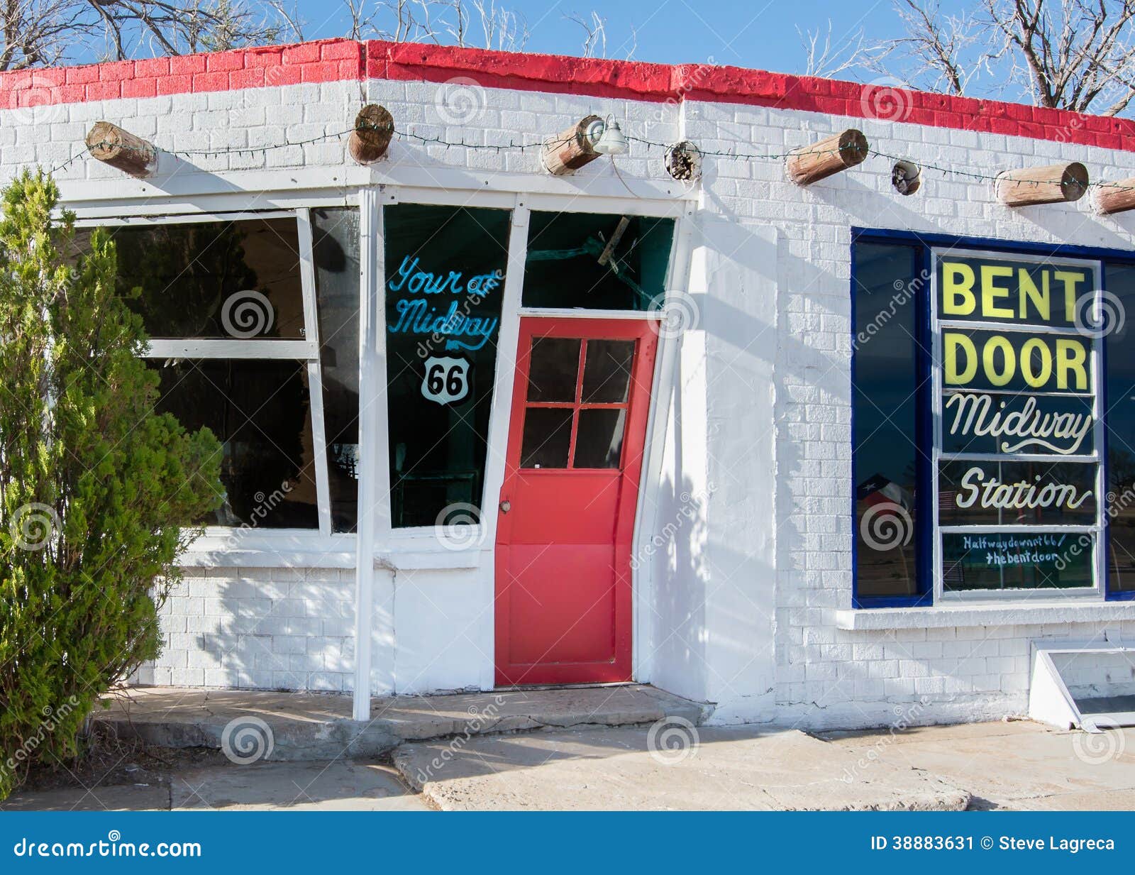 Route 66 : Bent Door Cafe, Adrian, TX Photo éditorial - Image du café ...
