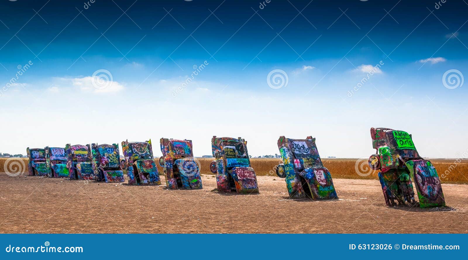 Route 66 Cadillac Ranch editorial photo. Image of trail - 63123026