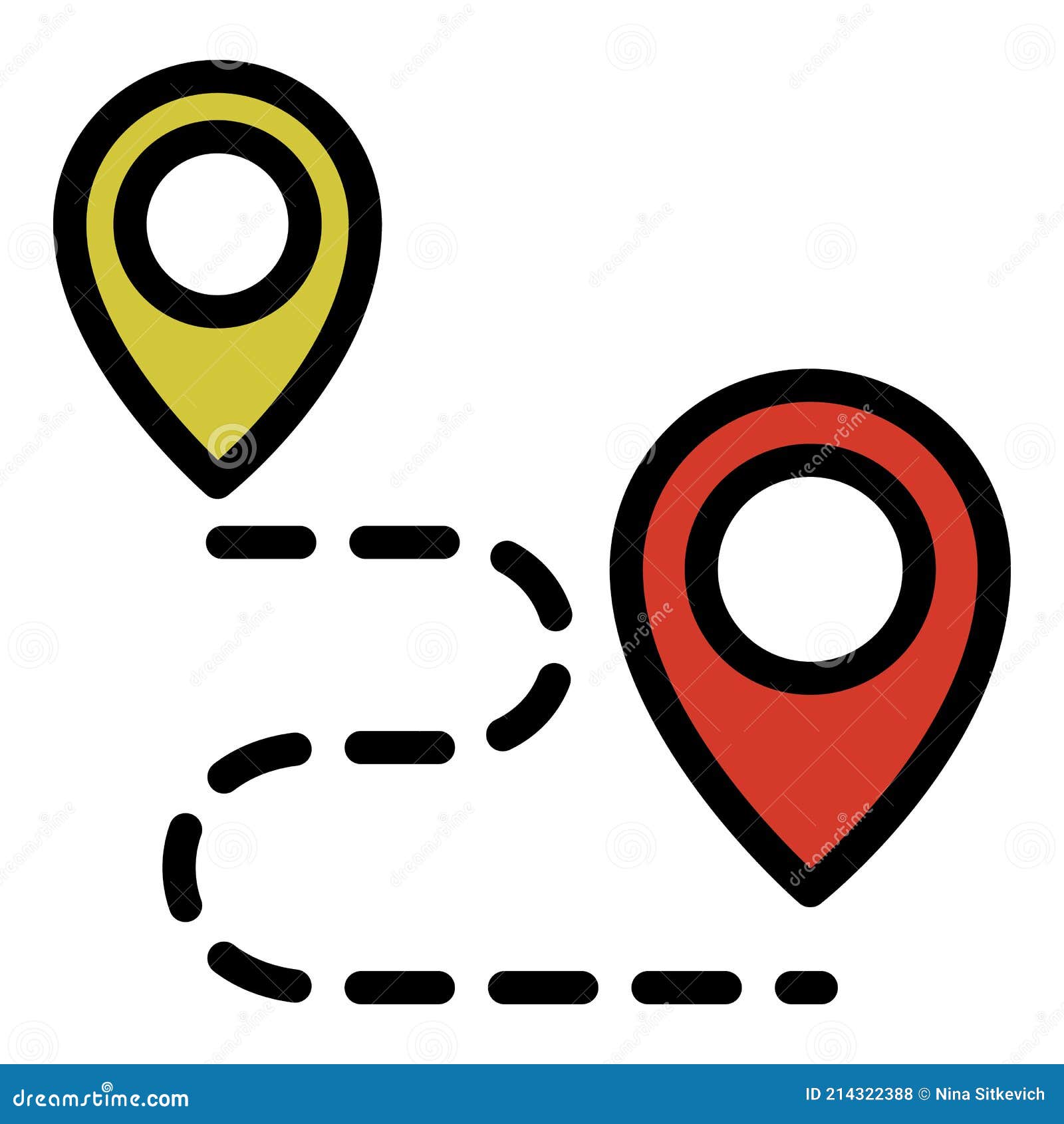 Route Car Sharing Icon, Outline Style Stock Vector - Illustration of ...