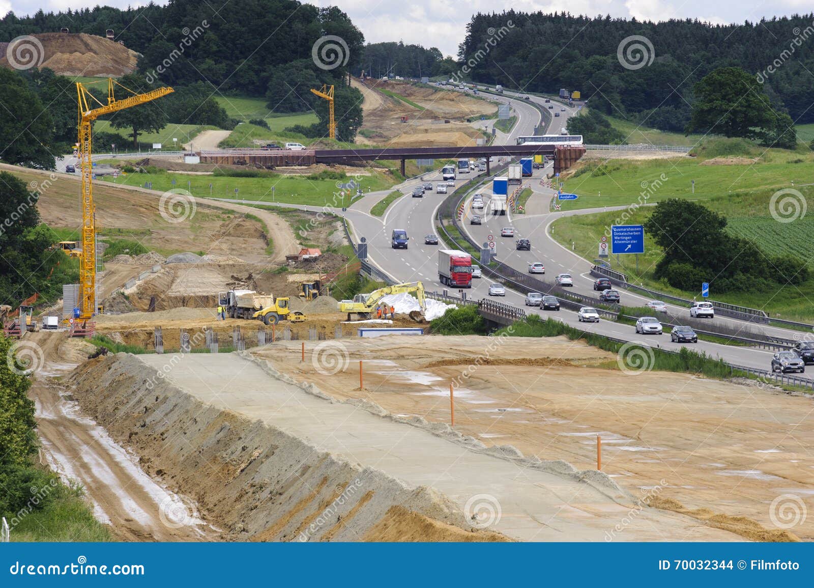 Route D'autoroute En Allemagne En Construction Photo stock - Image du ...
