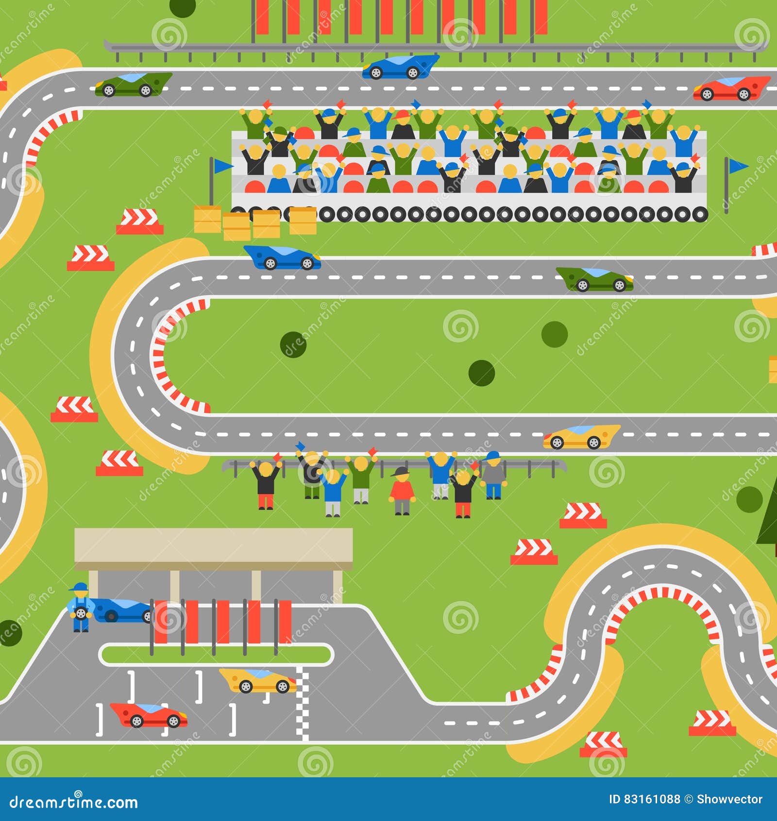 Route De Courbe De Voie De Course Illustration de Vecteur ...