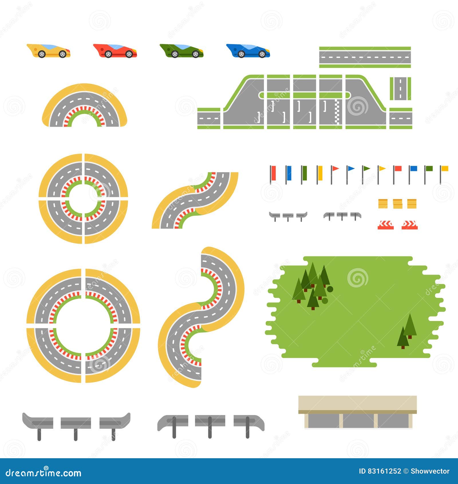 Route De Courbe De Voie De Course Illustration de Vecteur ...