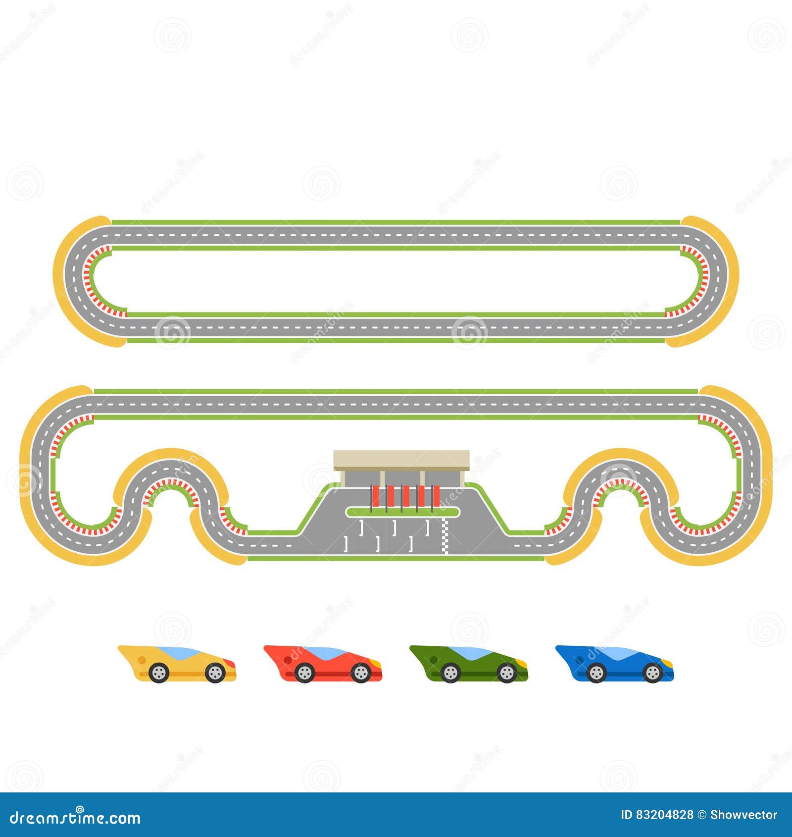 Route De Courbe De Voie De Course Illustration de Vecteur ...