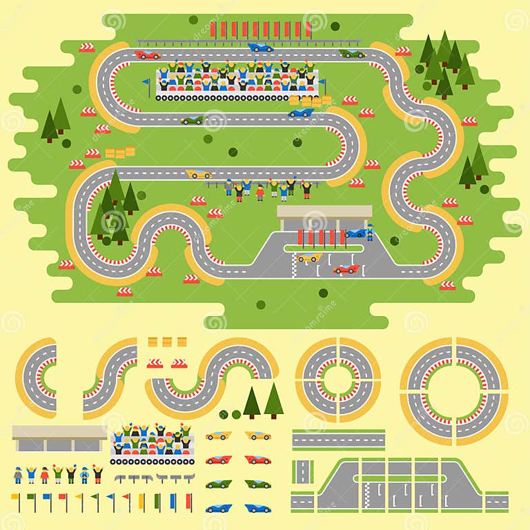 Route De Courbe De Voie De Course Illustration de Vecteur ...