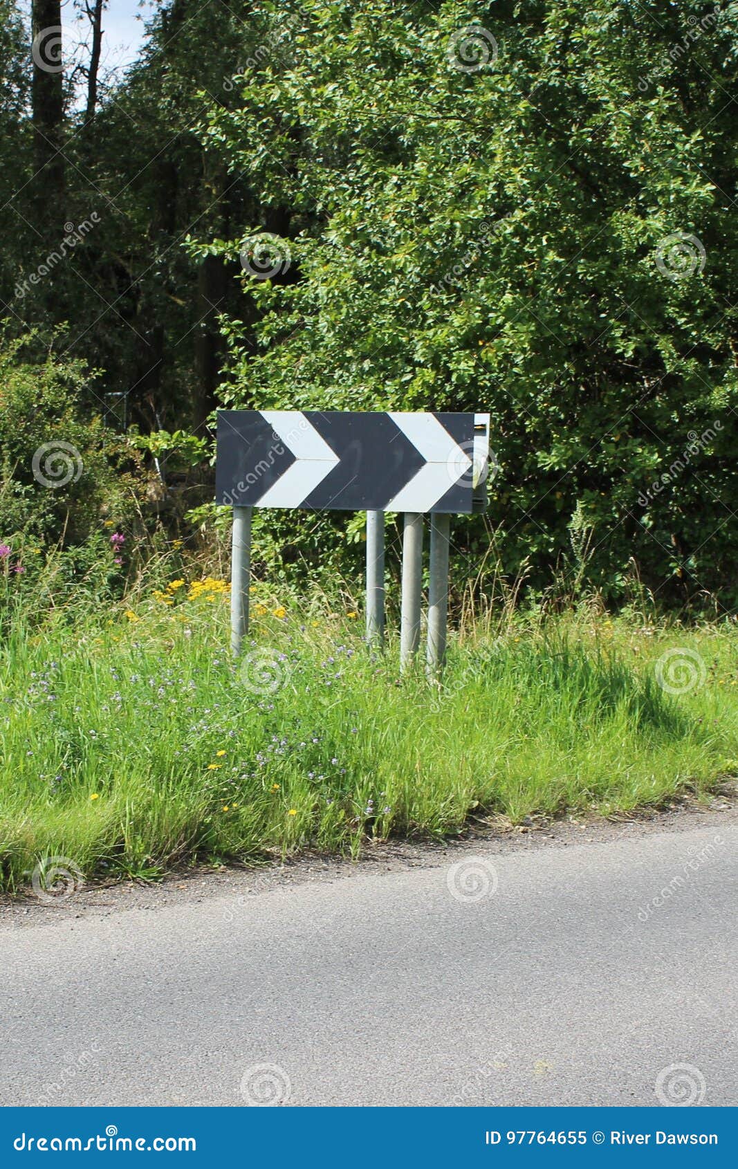 Route deviation road sign stock image. Image of road - 97764655