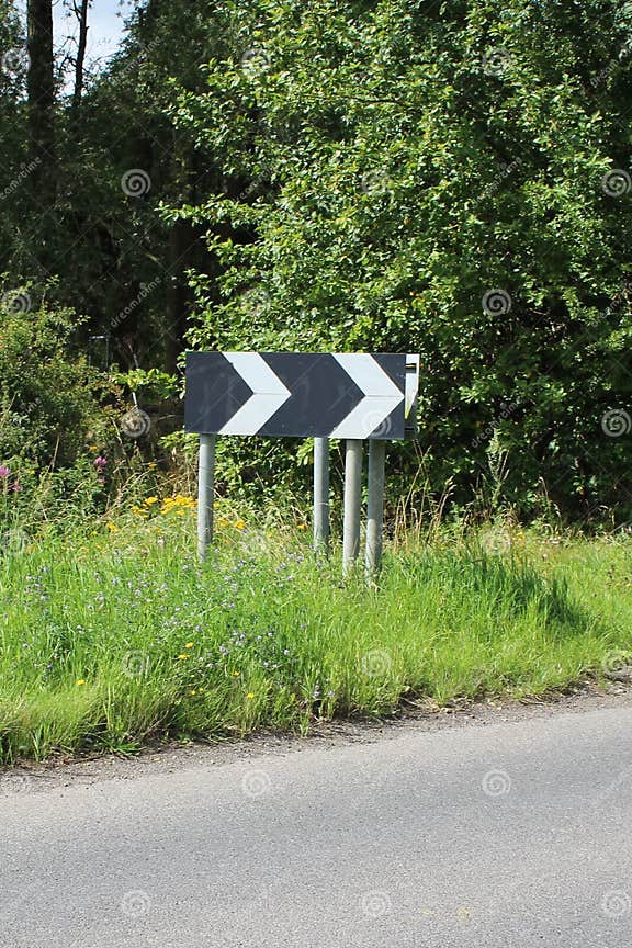 Route deviation road sign stock image. Image of road - 97764655
