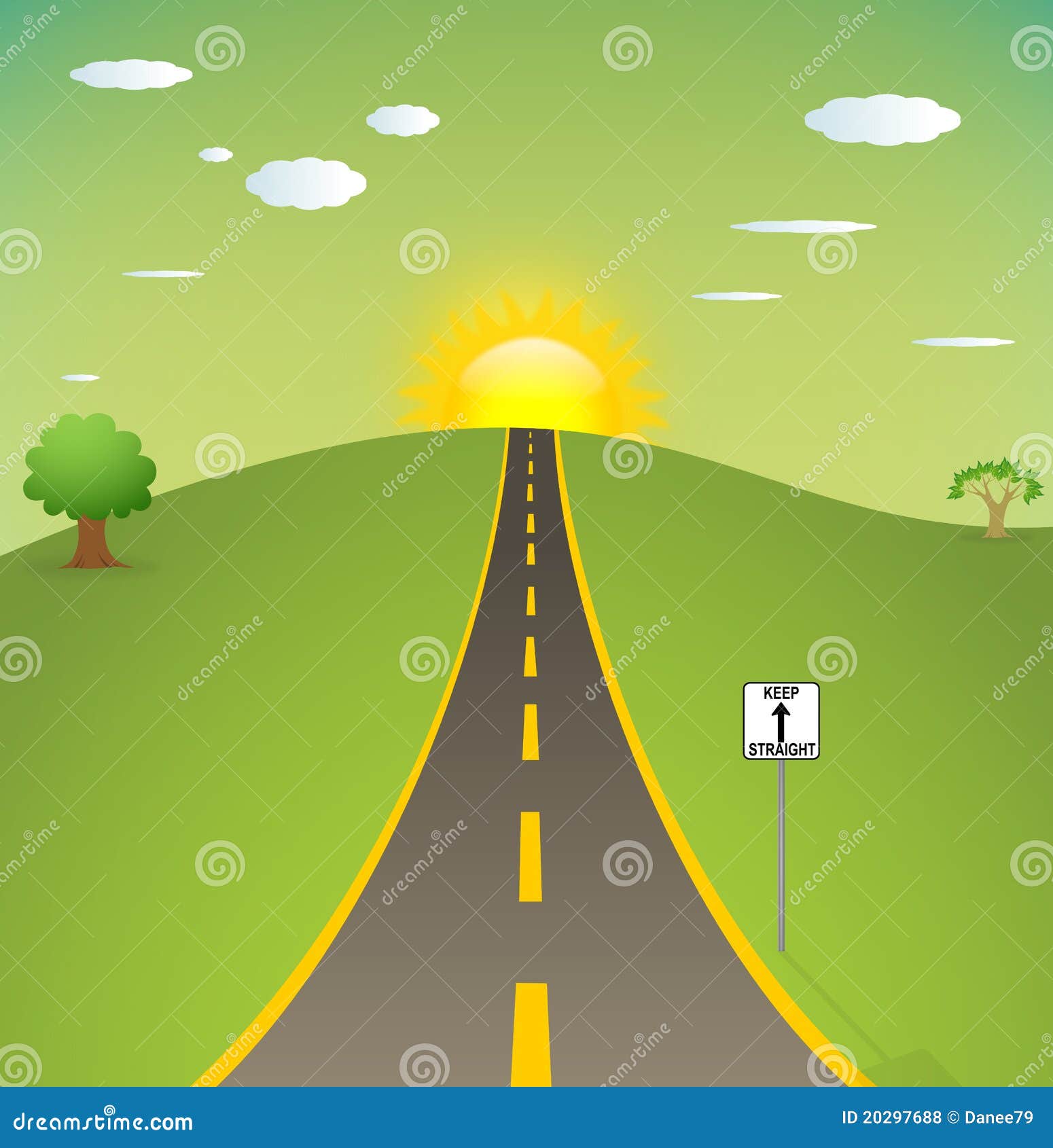 Route droite illustration stock. Illustration of voyage - 20297688