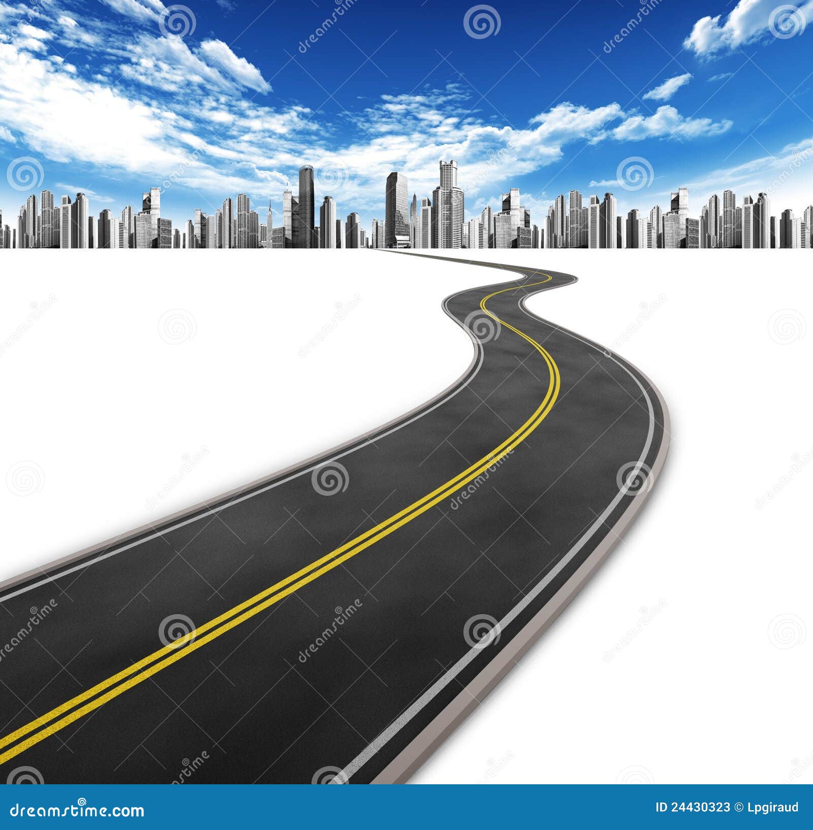 Route et ville image stock. Image du matériel, bitume - 24430323