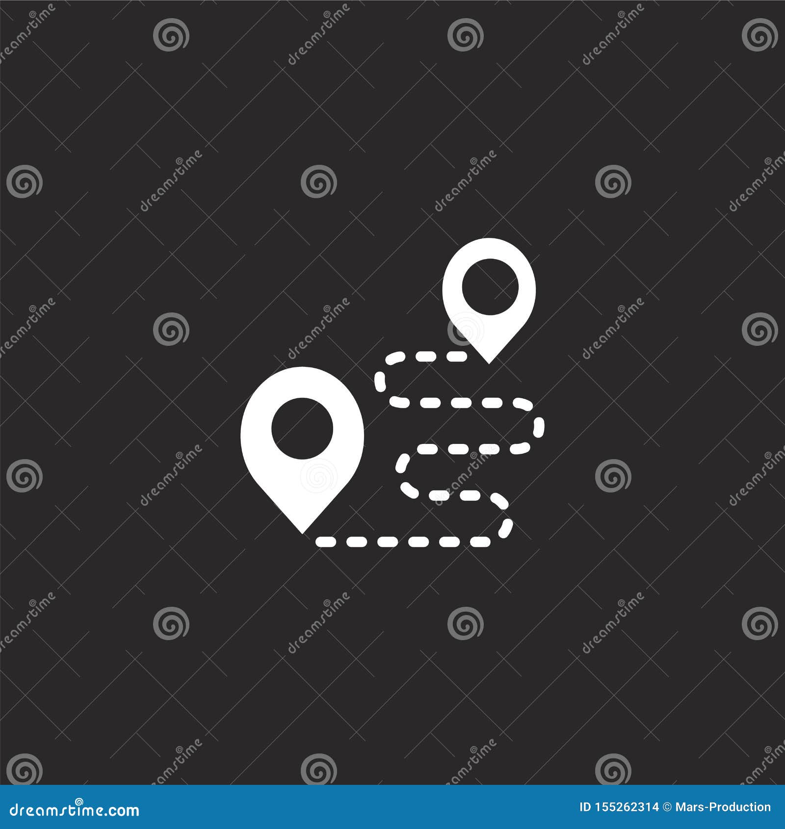 Route Icon. Filled Route Icon for Website Design and Mobile, App ...
